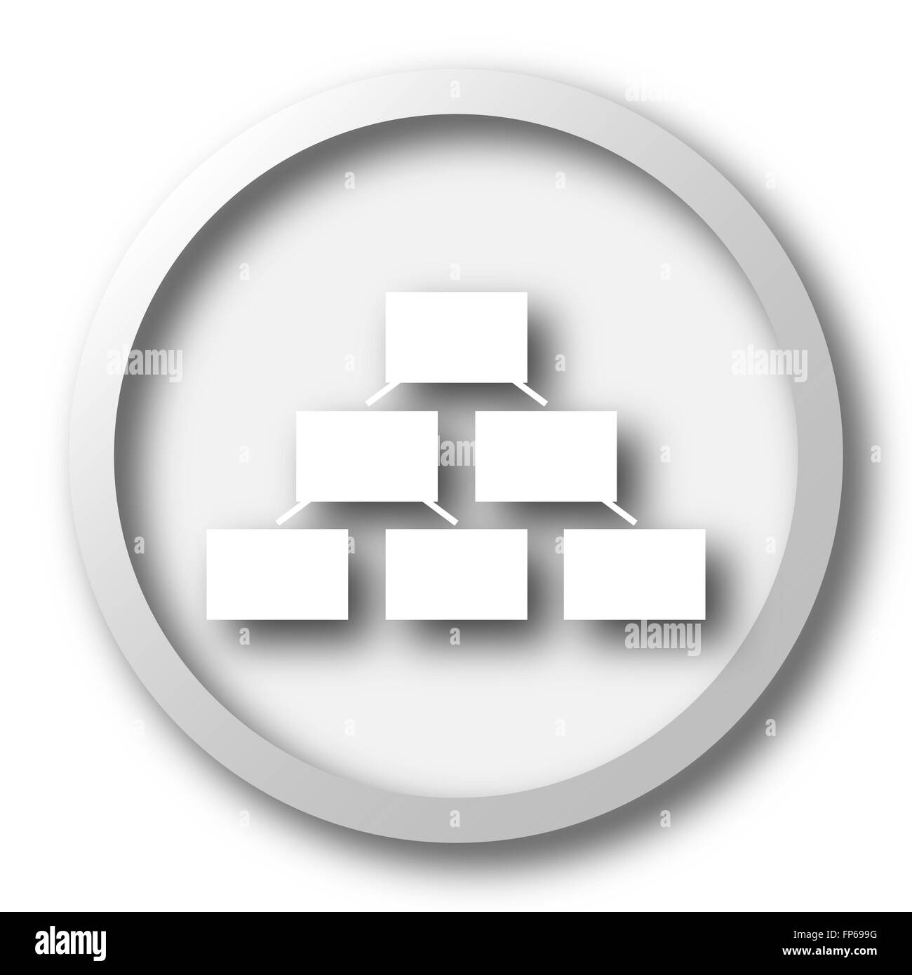 Organizational chart icon. Internet button on white background Stock ...