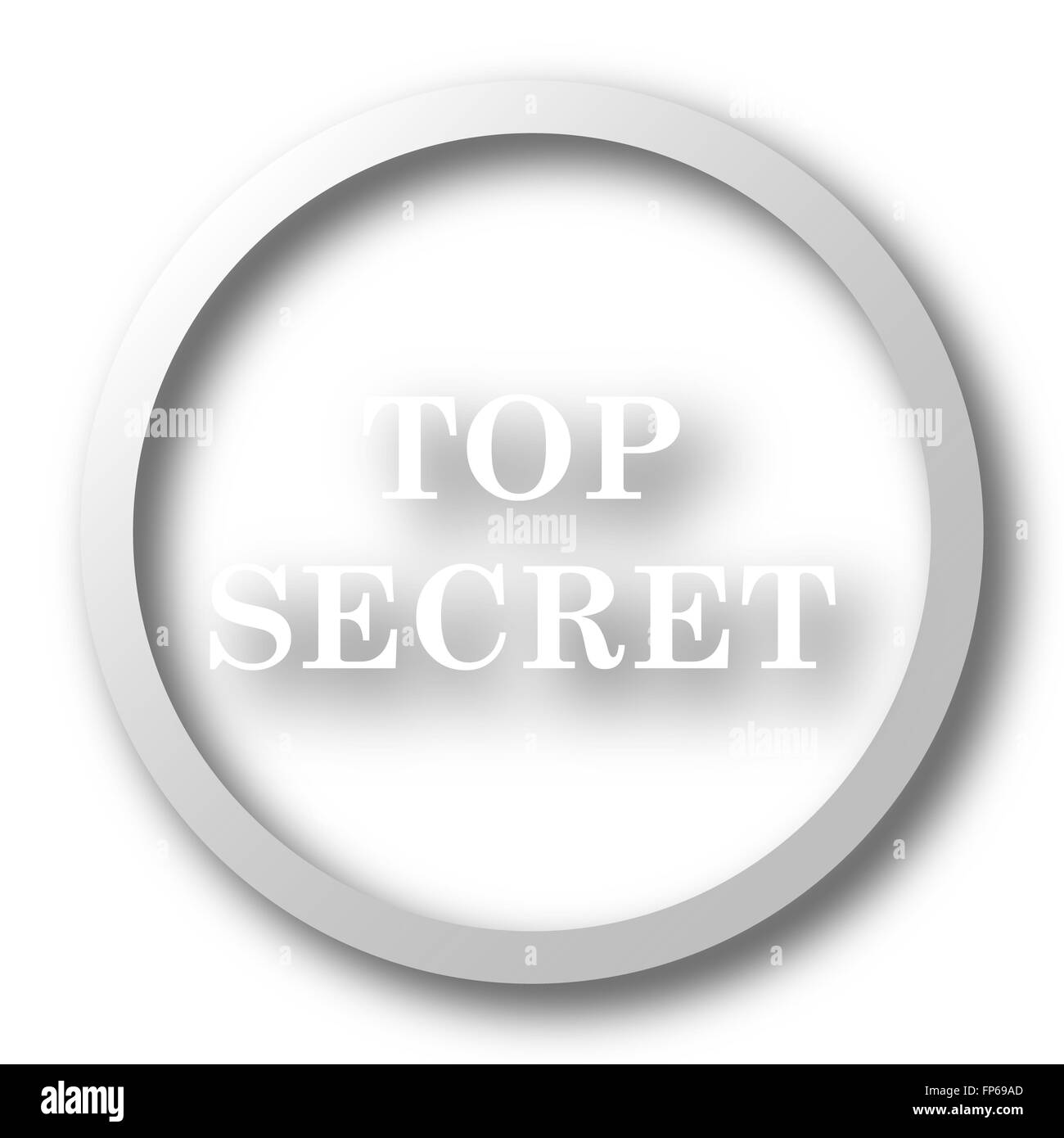 Top secret icon. Internet button on white background Stock Photo - Alamy