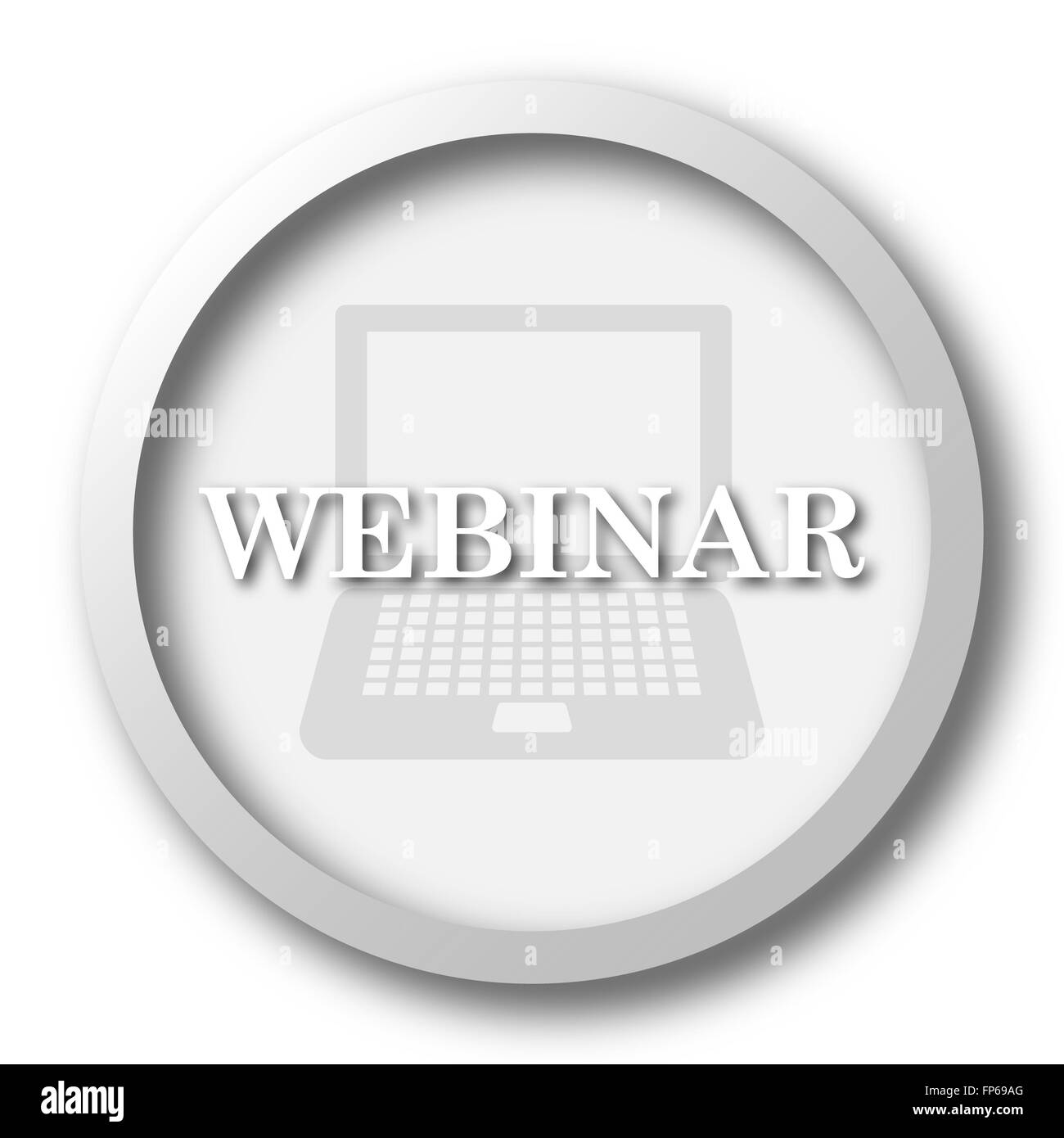 Webinar icon website button Black and White Stock Photos & Images - Alamy