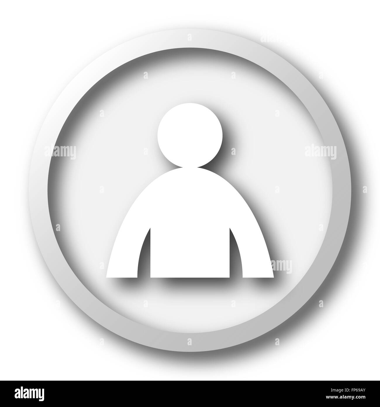 User profile icon. Internet button on white background Stock Photo - Alamy