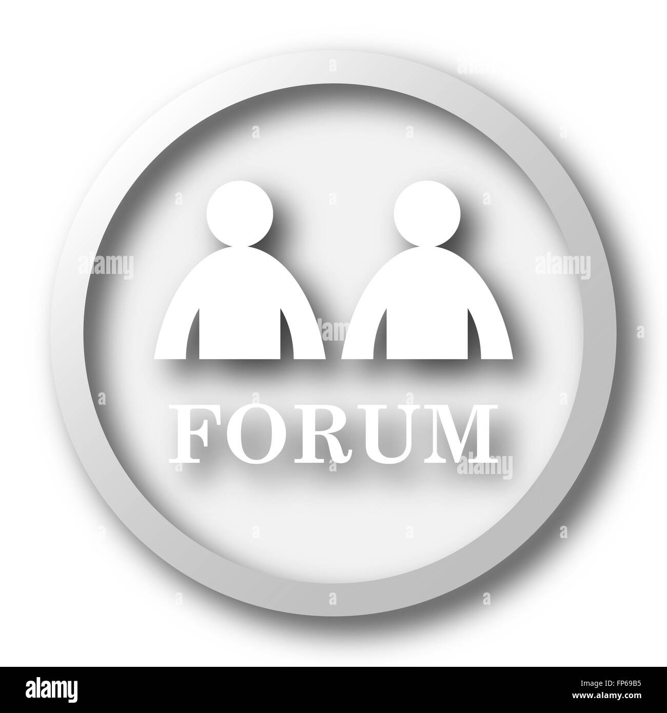 Forum icon. Internet button on white background Stock Photo - Alamy