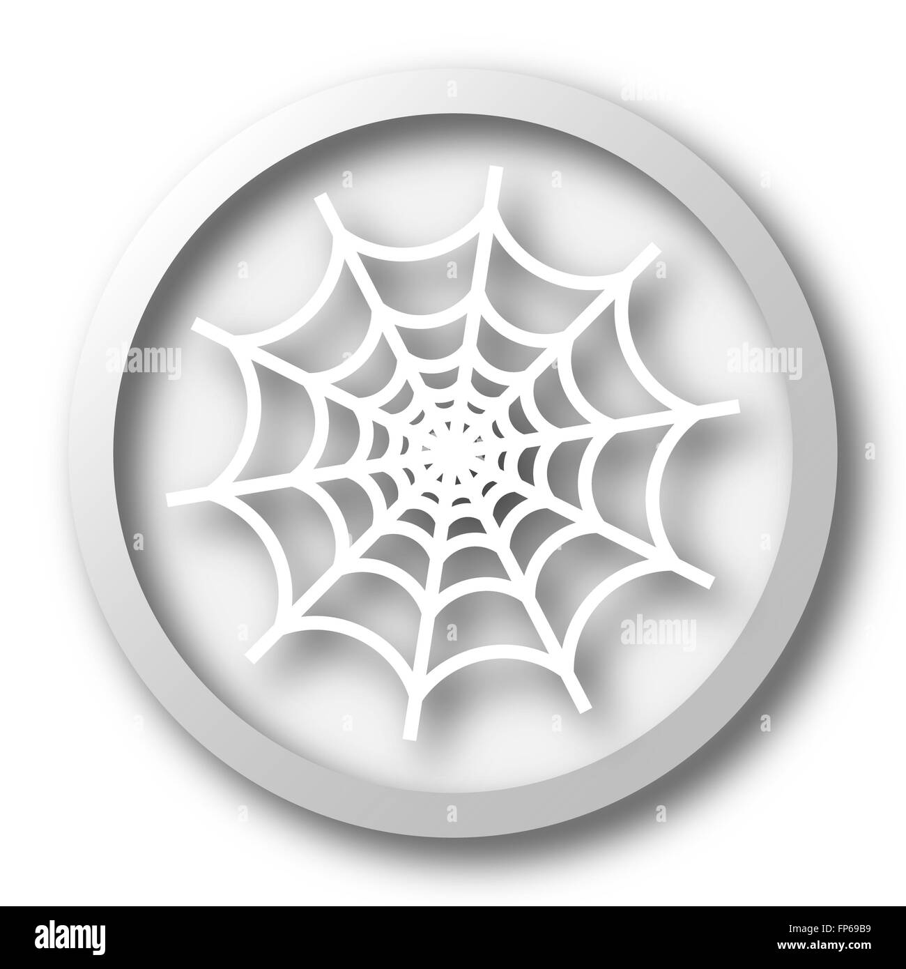 Spider web icon. Internet button on white background Stock Photo - Alamy