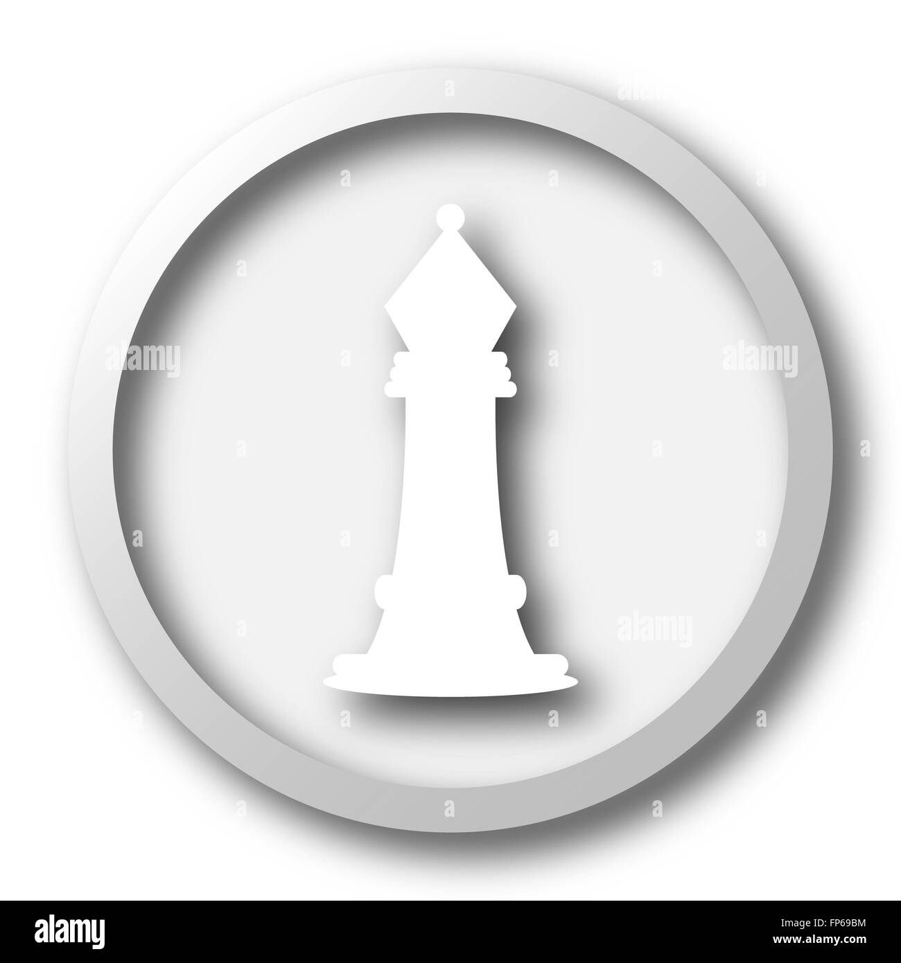Chess icon. Internet button on white background Stock Photo - Alamy
