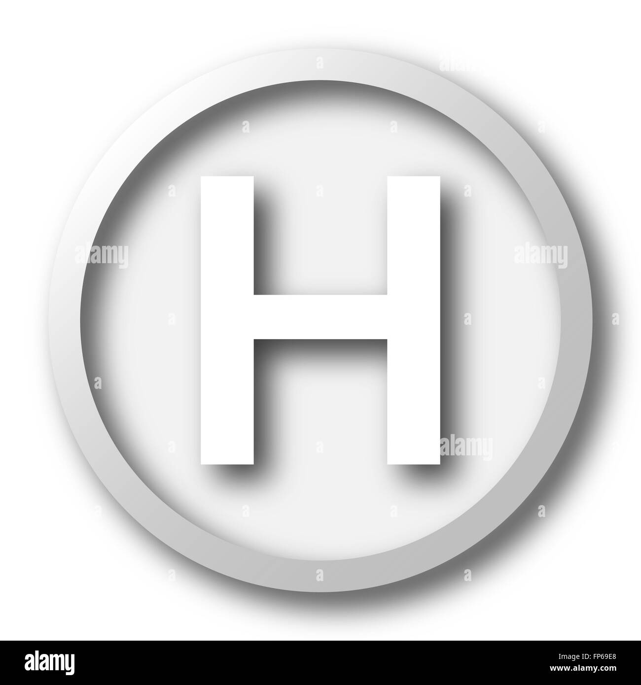 Hospital icon. Internet button on white background Stock Photo - Alamy