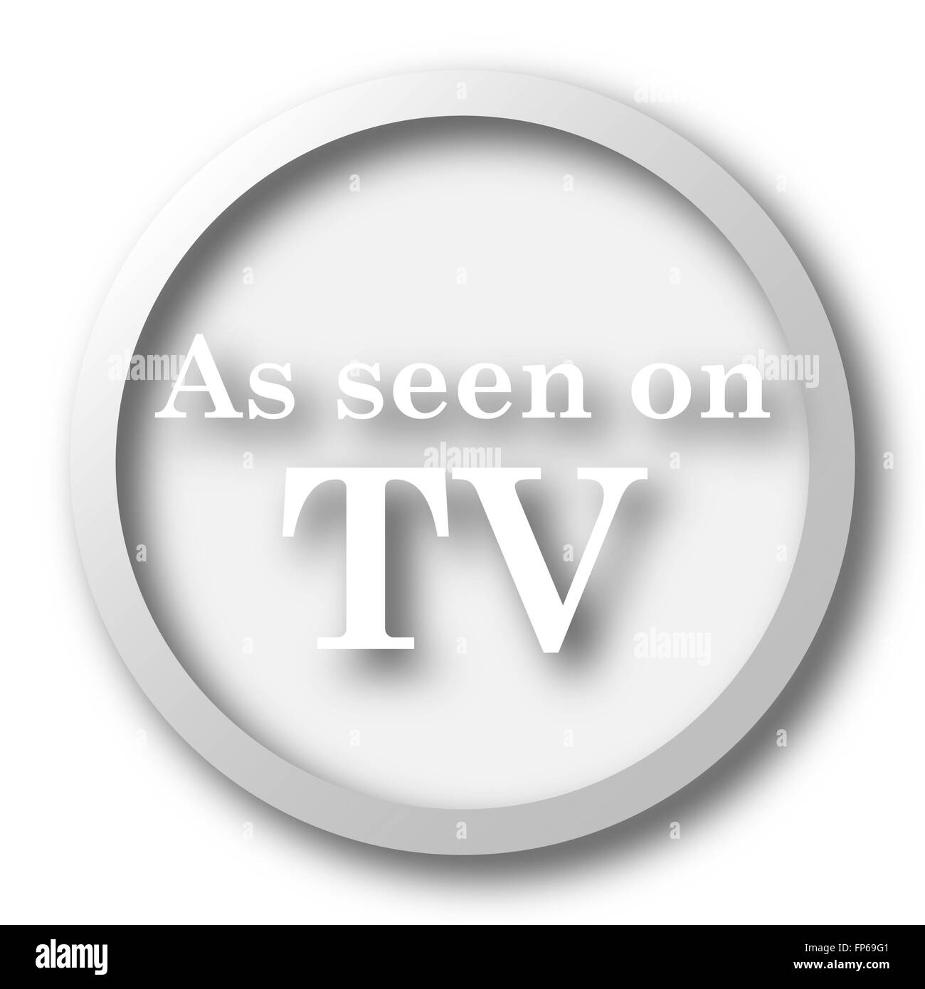 As seen on TV icon. Internet button on white background Stock Photo - Alamy