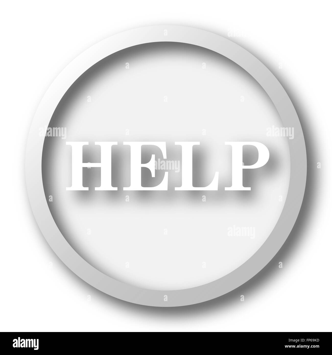 Help icon. Internet button on white background Stock Photo - Alamy