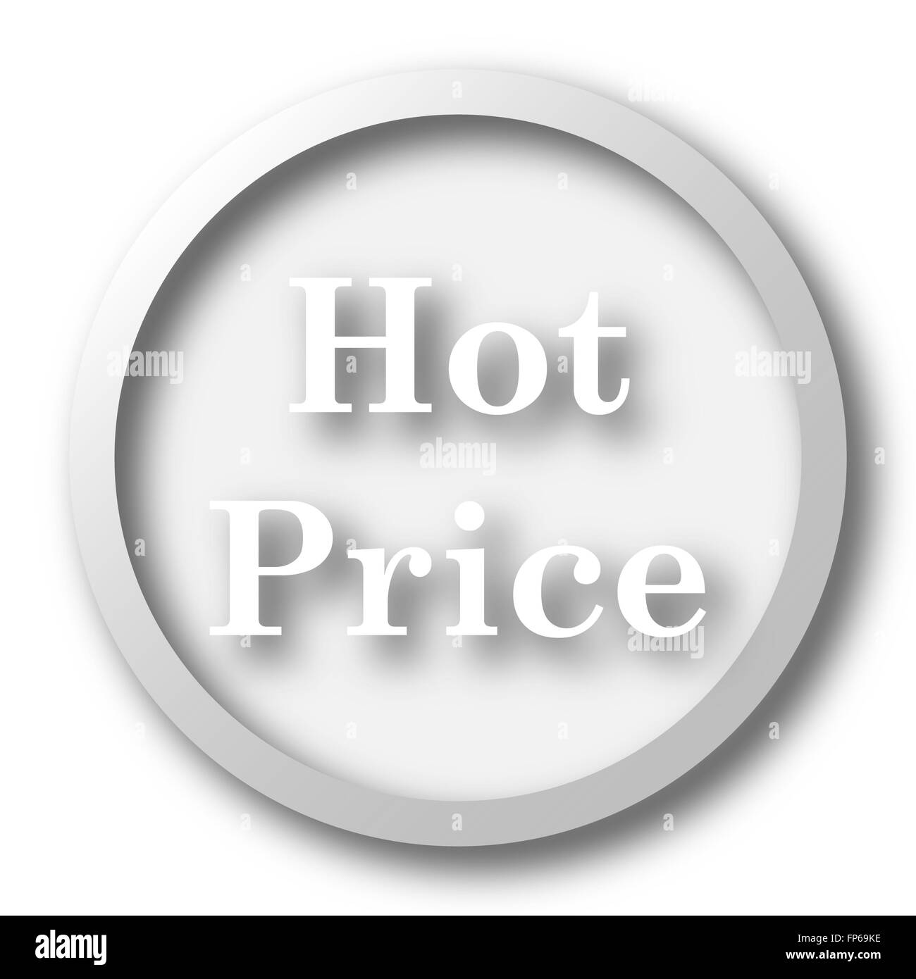 Hot price icon. Internet button on white background Stock Photo - Alamy