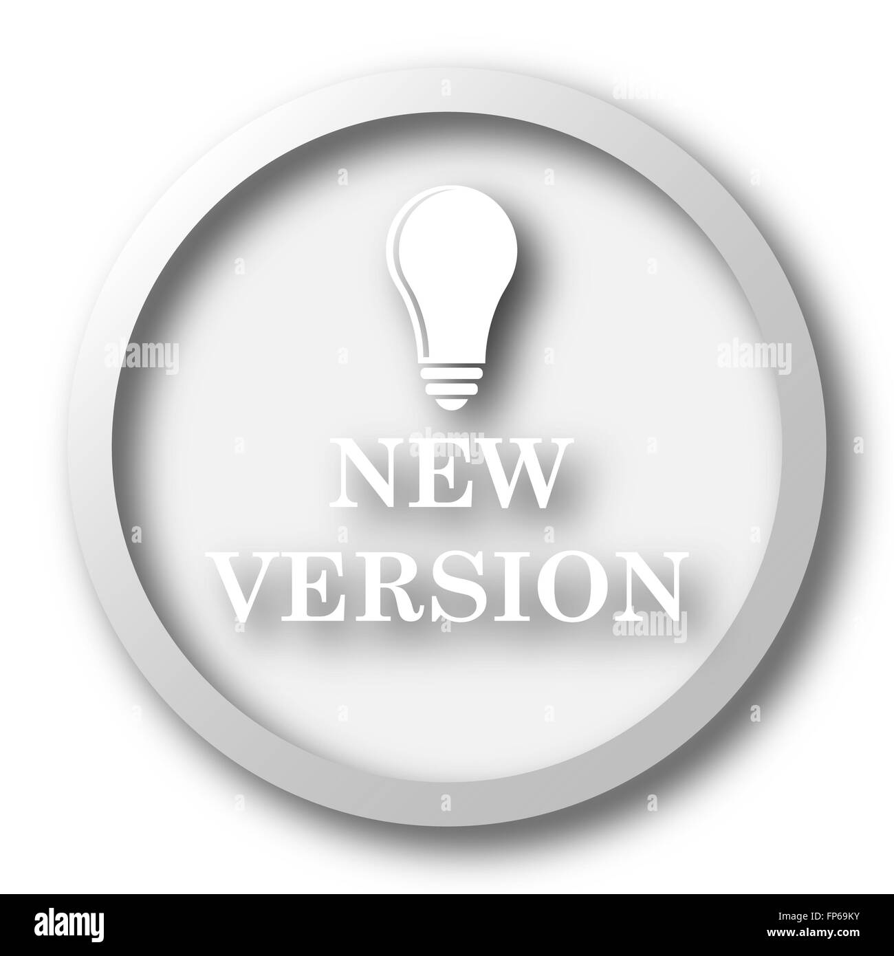 New version icon. Internet button on white background Stock Photo - Alamy