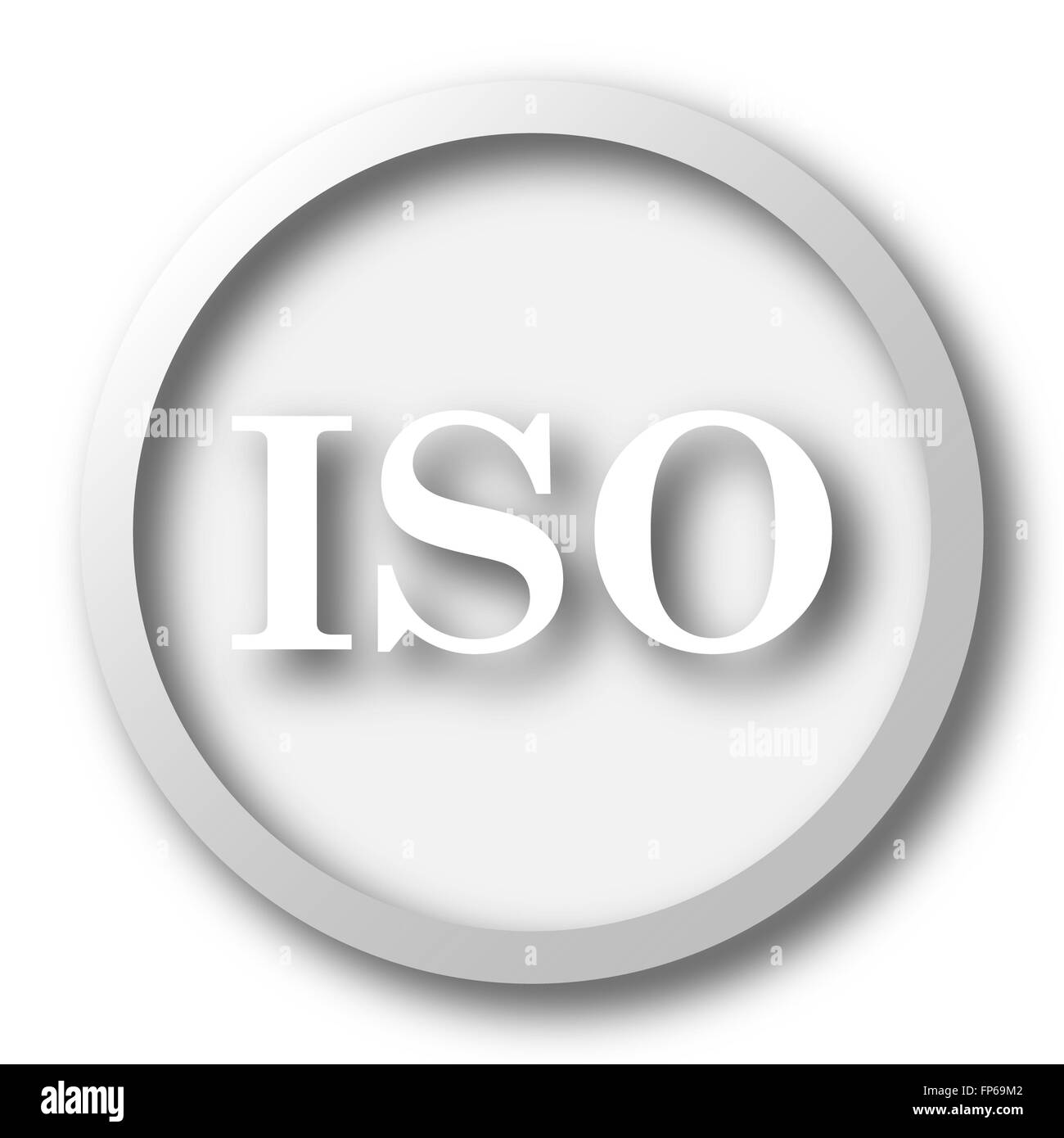 ISO icon. Internet button on white background Stock Photo - Alamy