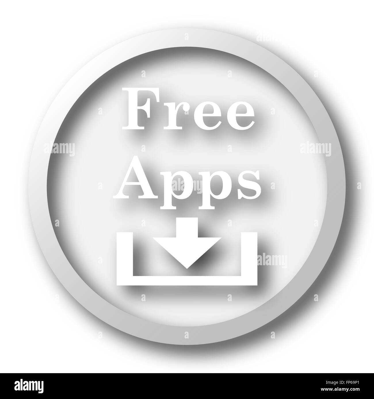 Free apps icon. Internet button on white background Stock Photo - Alamy