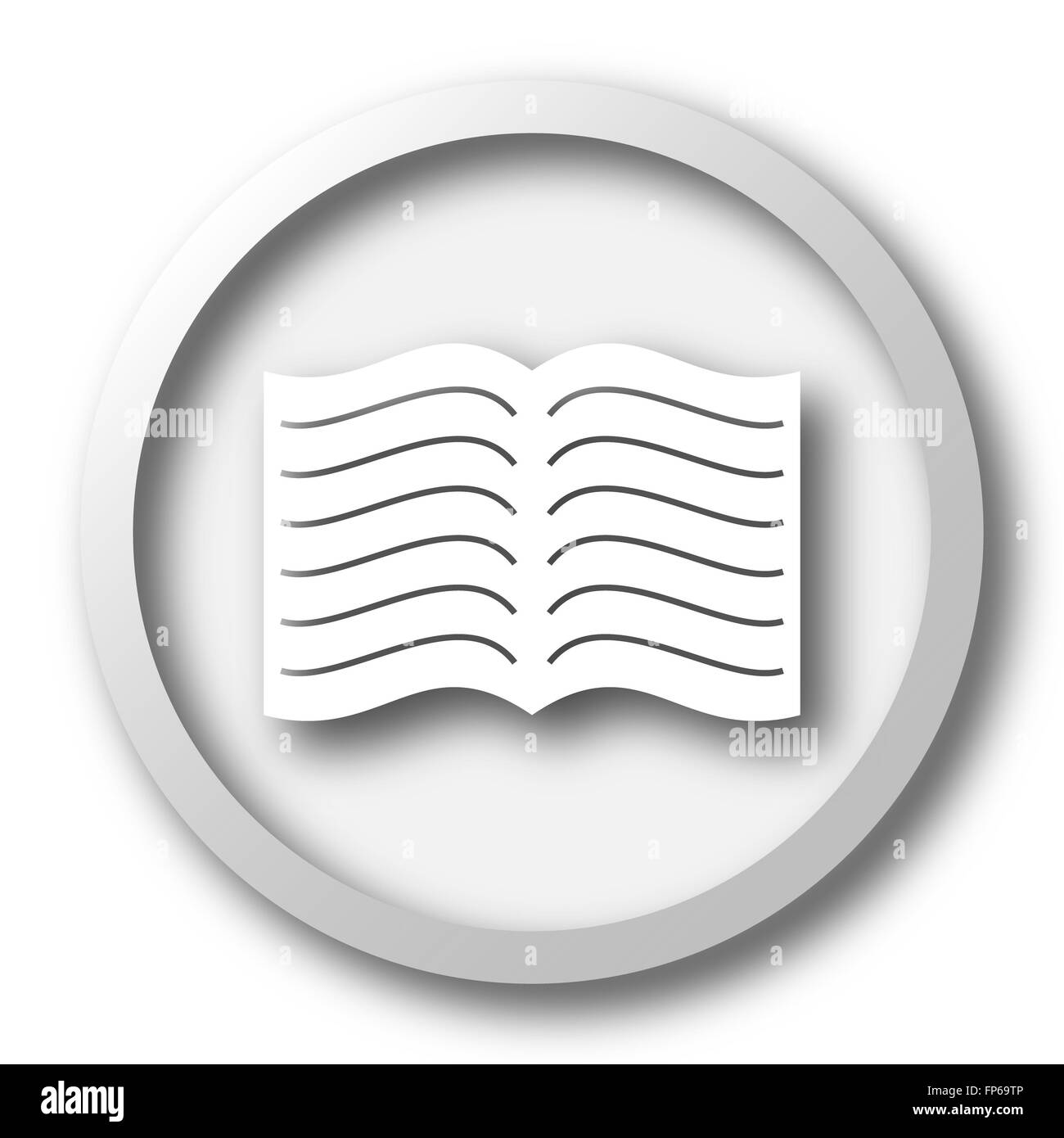 Book icon. Internet button on white background Stock Photo - Alamy