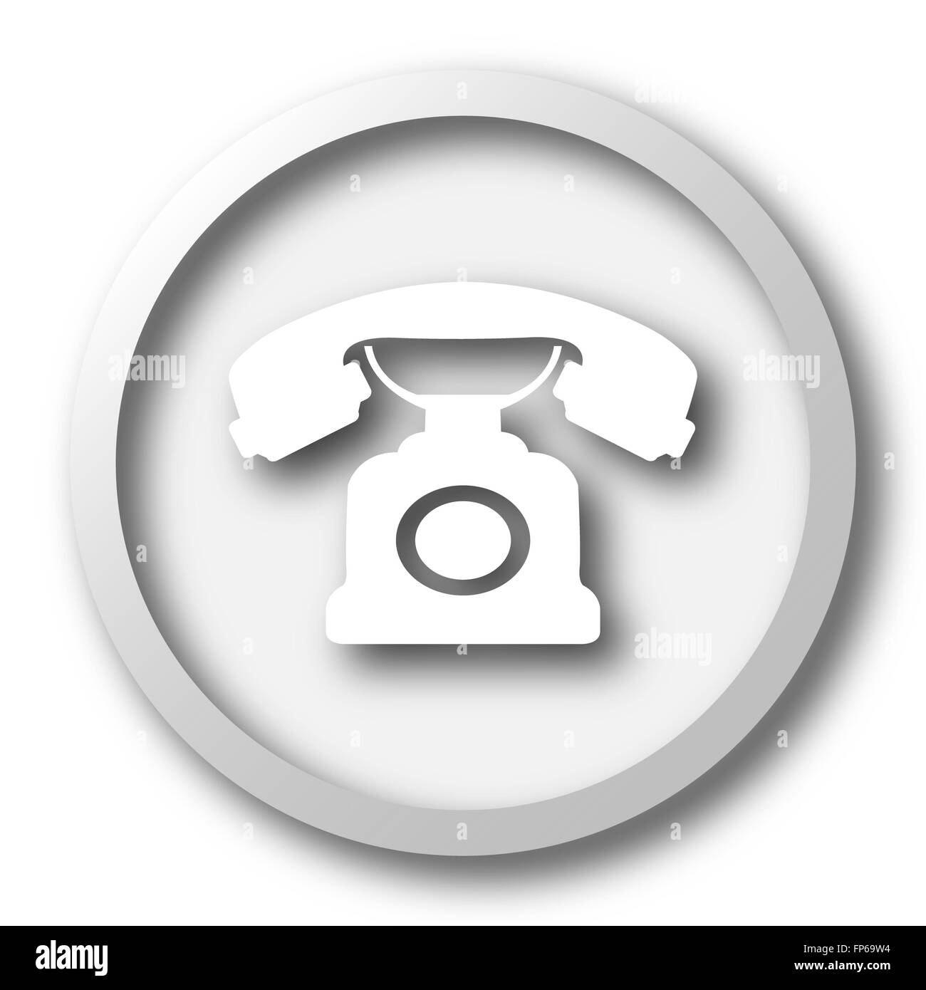Phone icon. Internet button on white background Stock Photo - Alamy