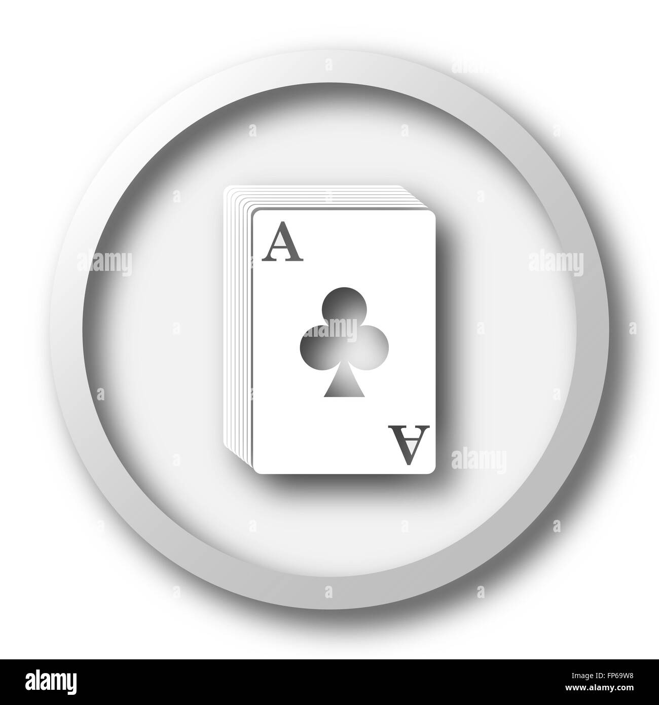 Deck of cards icon. Internet button on white background Stock Photo - Alamy