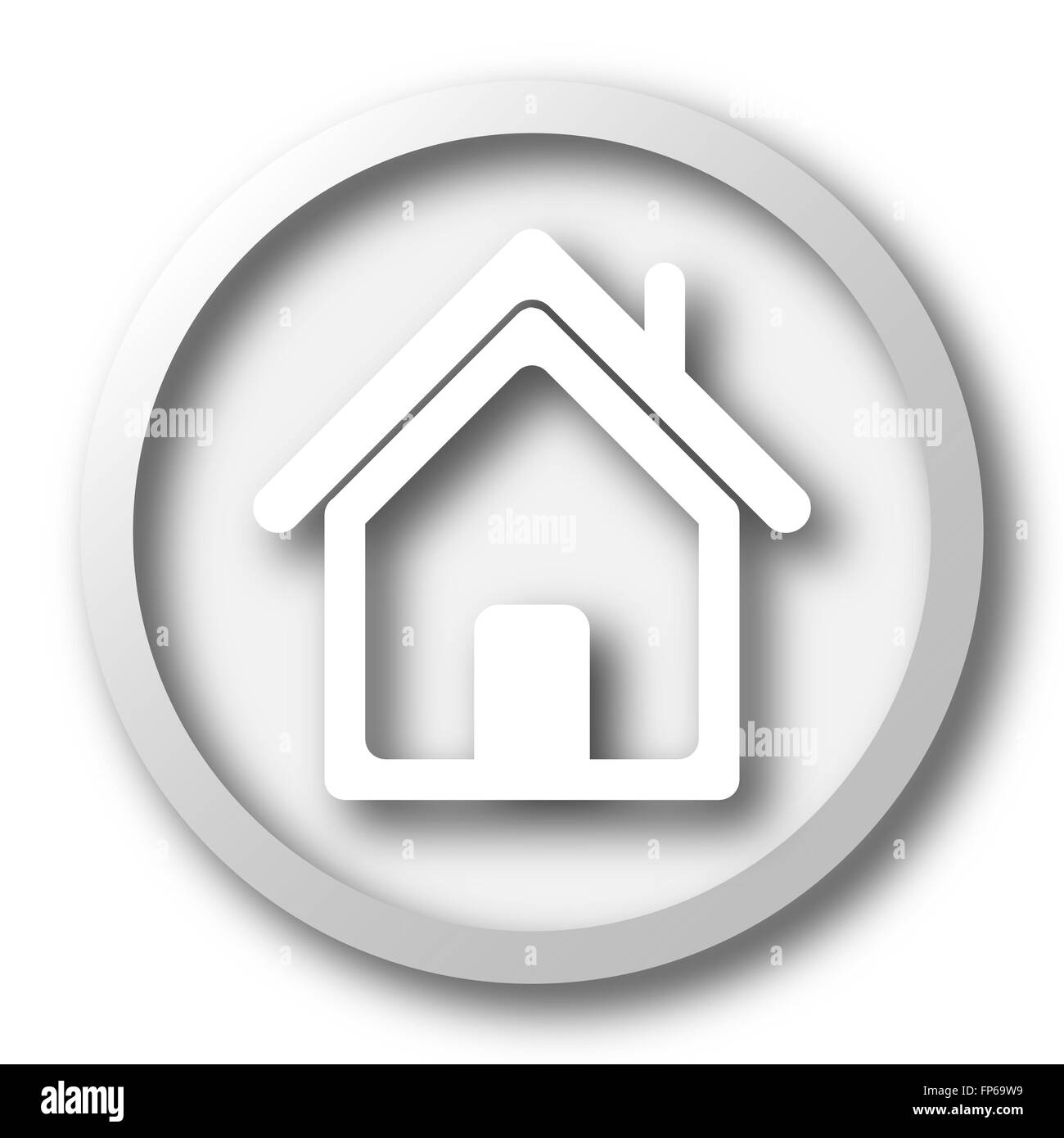 Home icon. Internet button on white background Stock Photo - Alamy