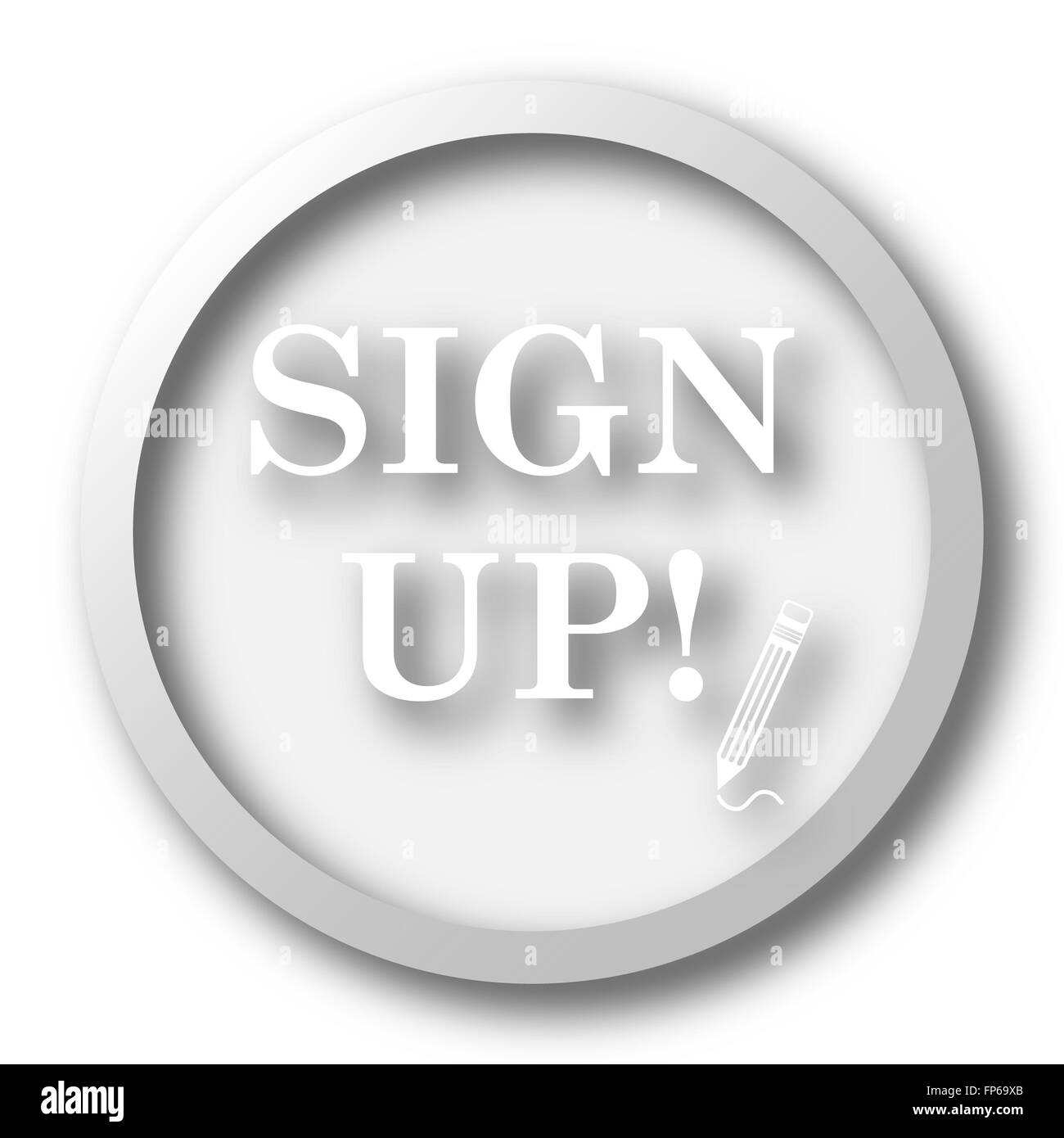 Sign up icon. Internet button on white background Stock Photo - Alamy