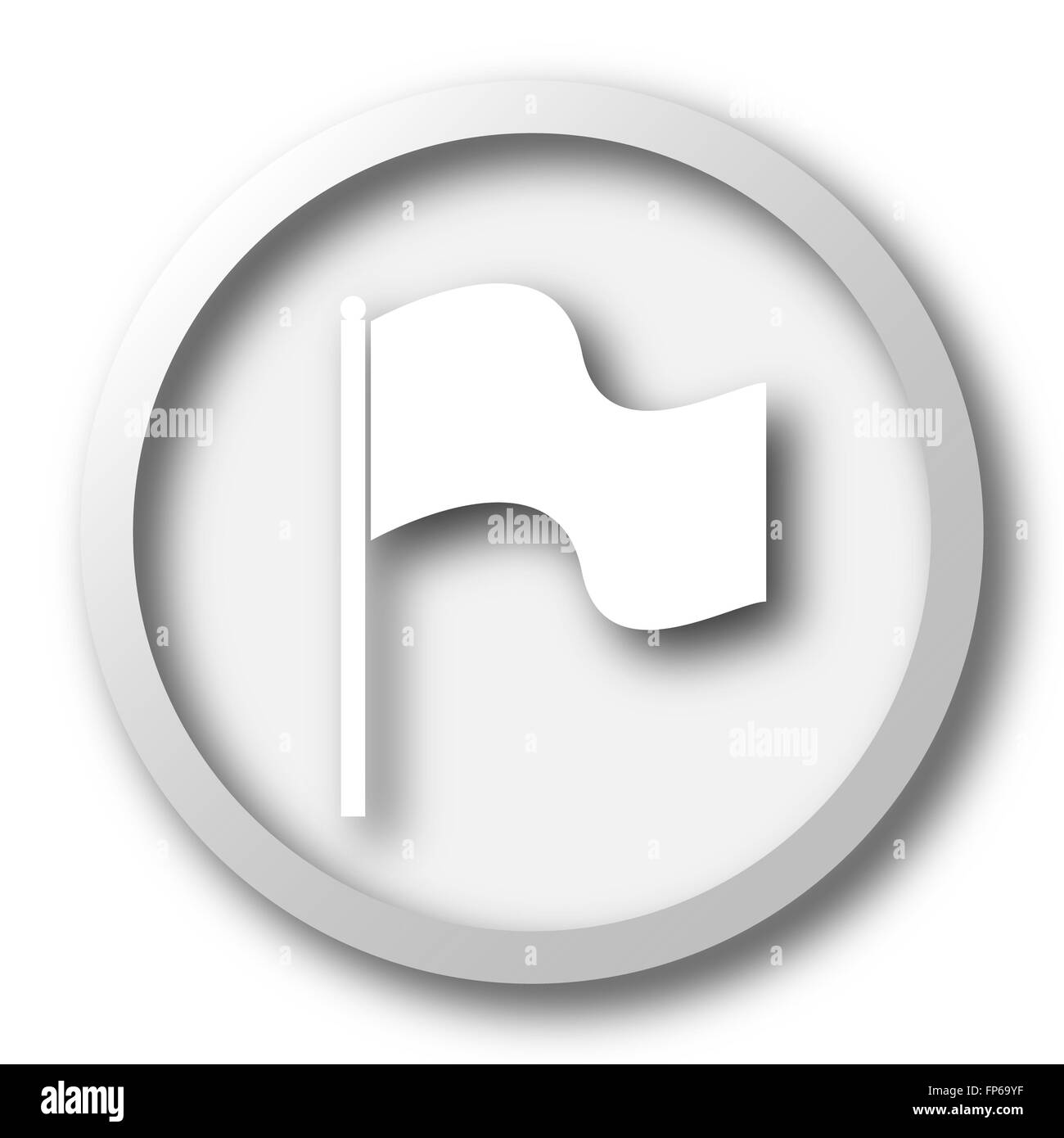 Flag icon. Internet button on white background Stock Photo - Alamy