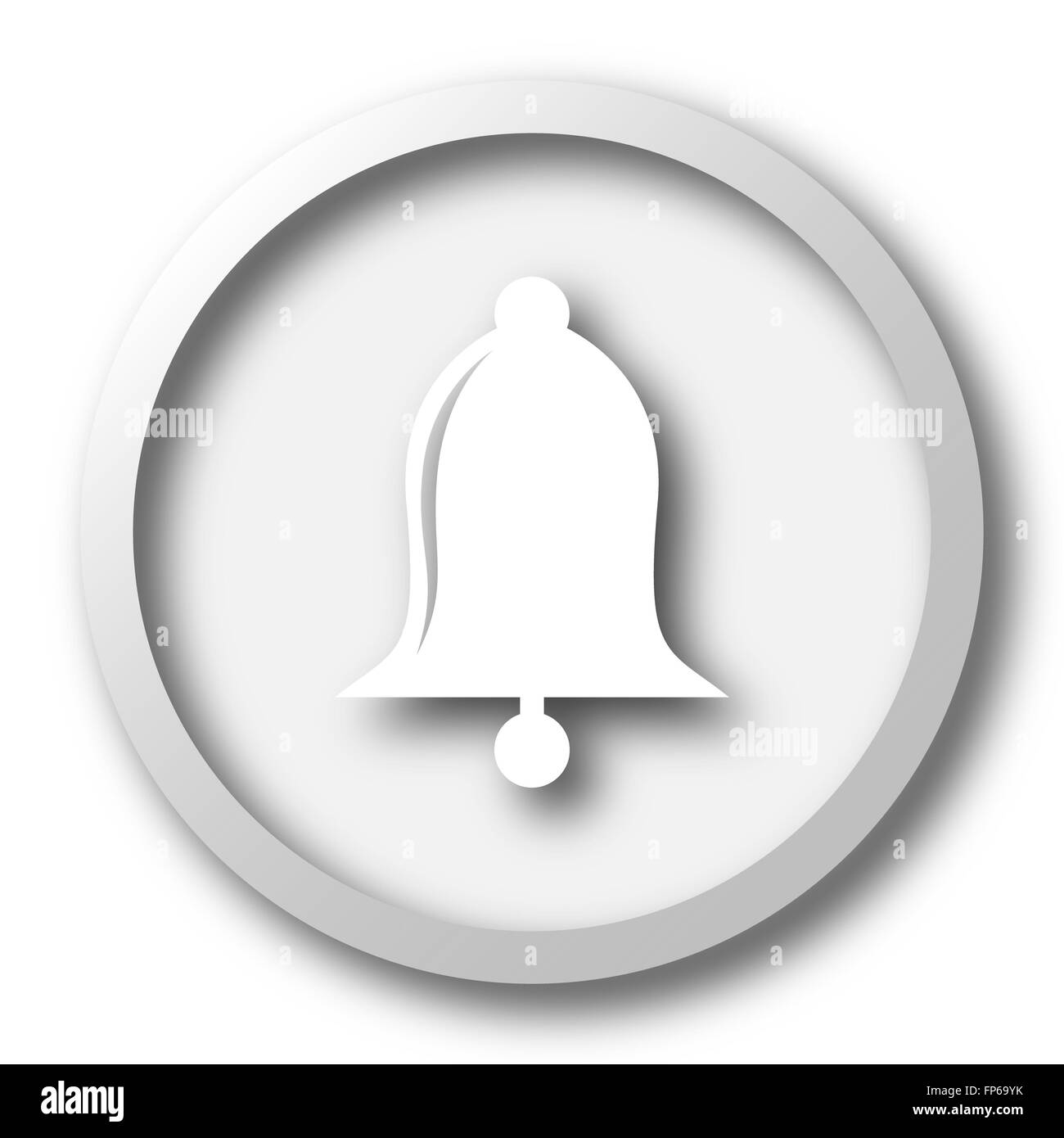 Bell icon. Internet button on white background Stock Photo - Alamy