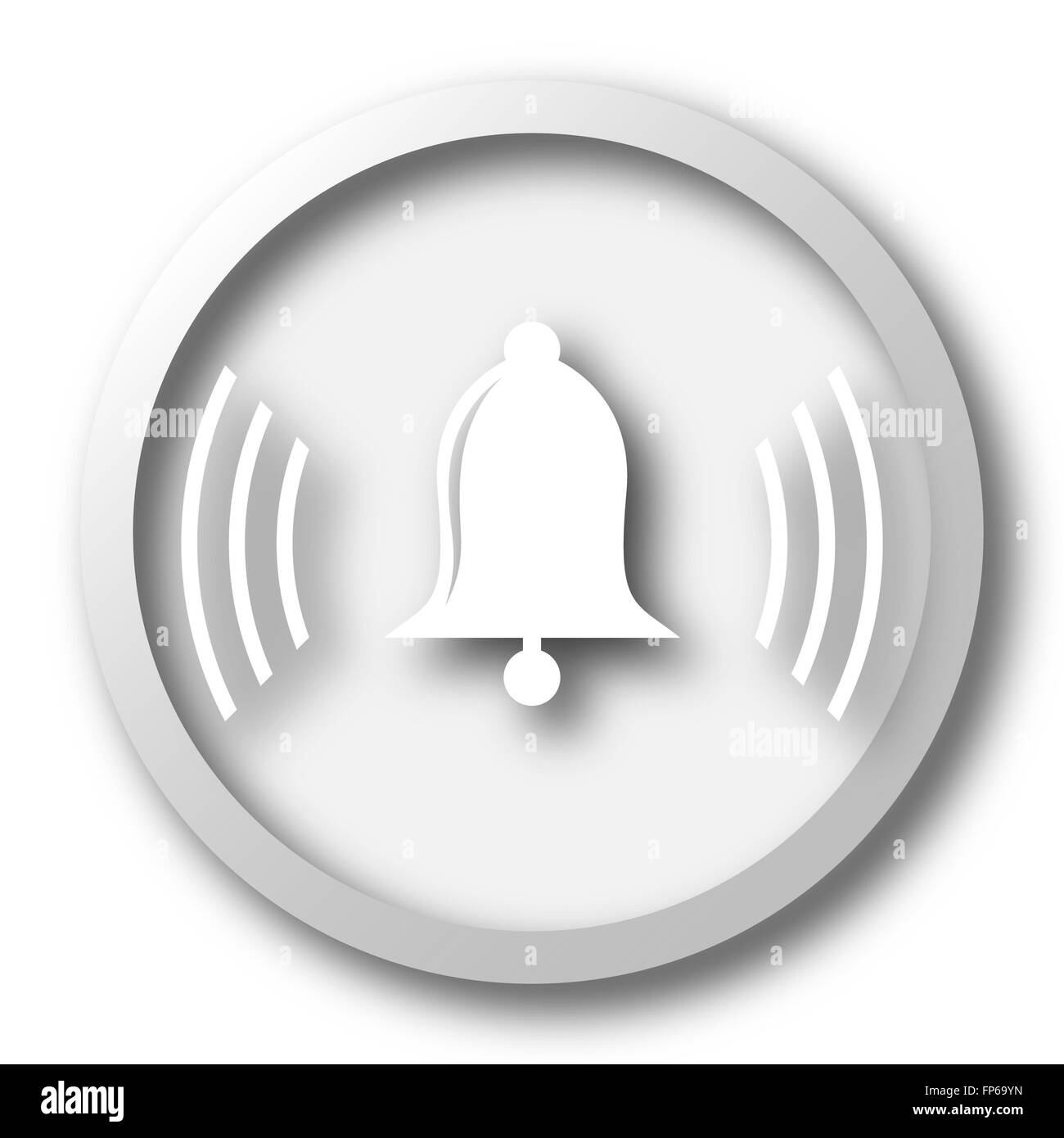 Bell icon. Internet button on white background Stock Photo - Alamy
