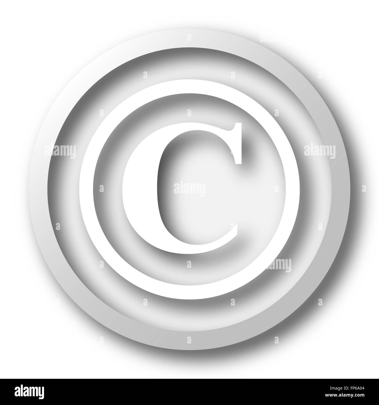 Copyright icon. Internet button on white background Stock Photo - Alamy