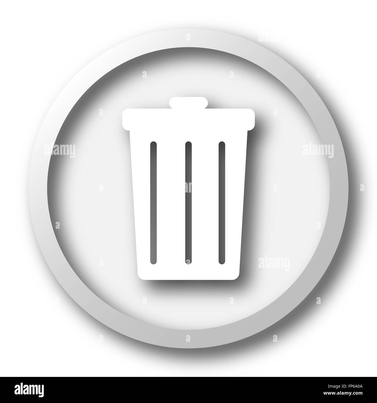 Bin icon. Internet button on white background Stock Photo - Alamy