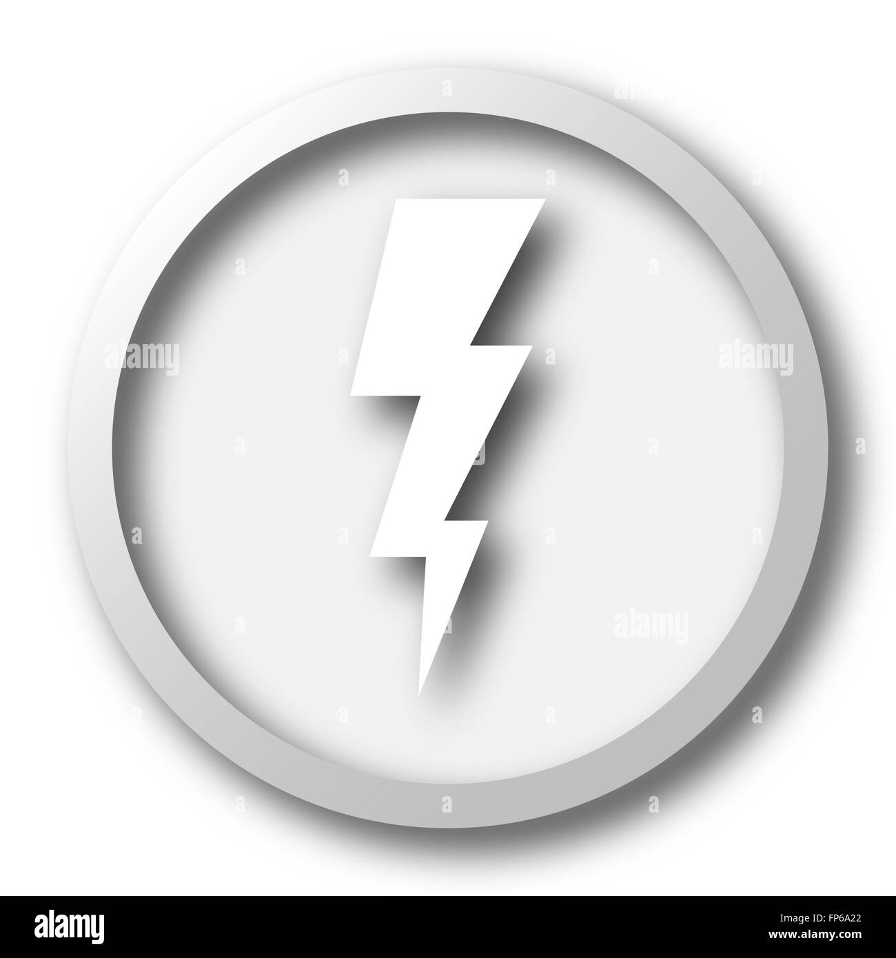 Lightning icon. Internet button on white background Stock Photo - Alamy