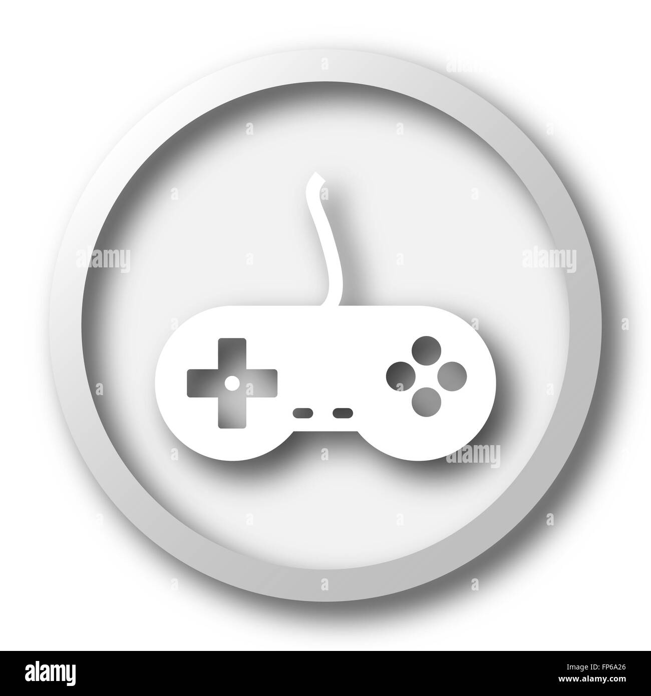 Gamepad icon. Internet button on white background Stock Photo - Alamy