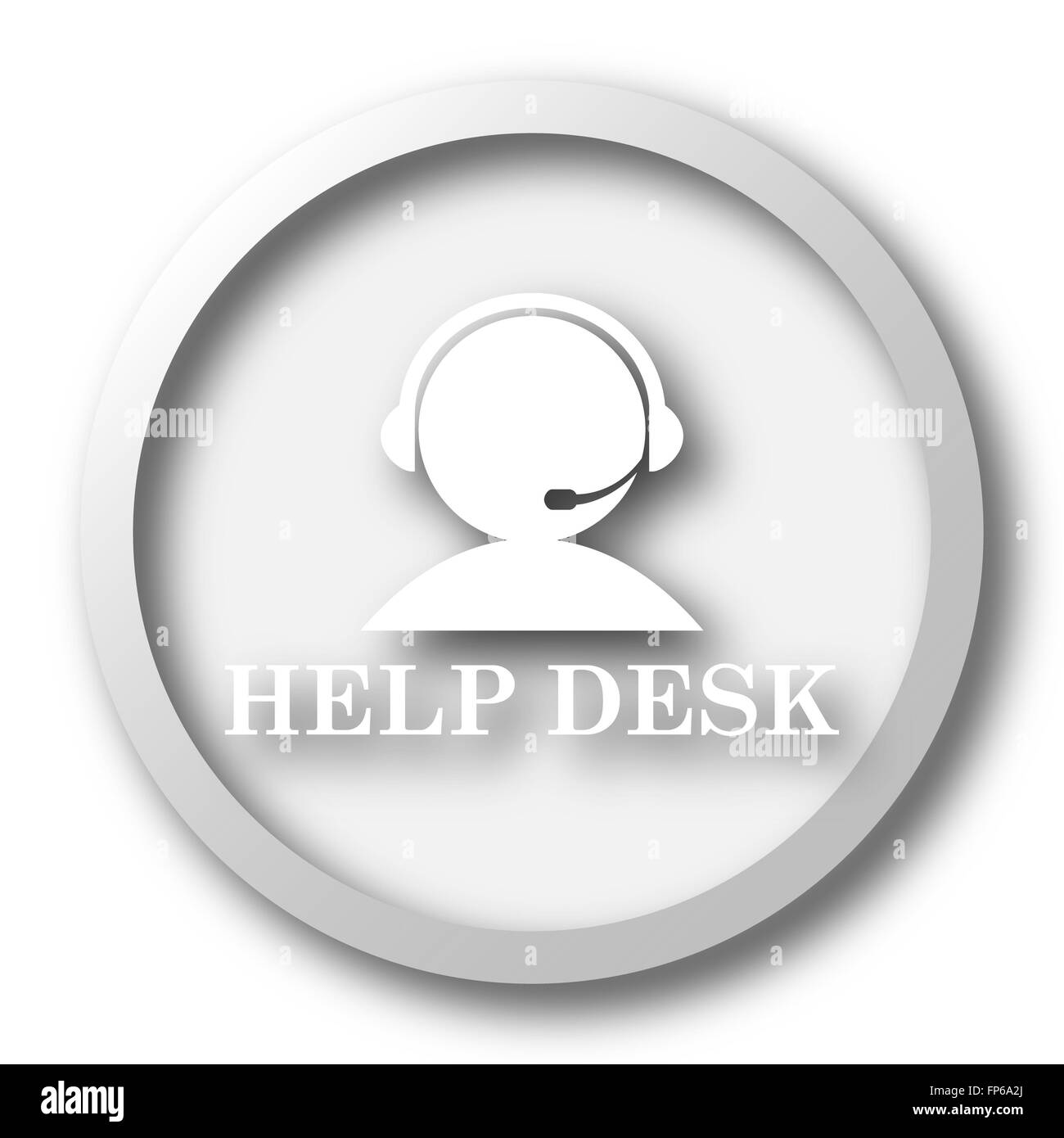 Helpdesk icon. Internet button on white background Stock Photo - Alamy