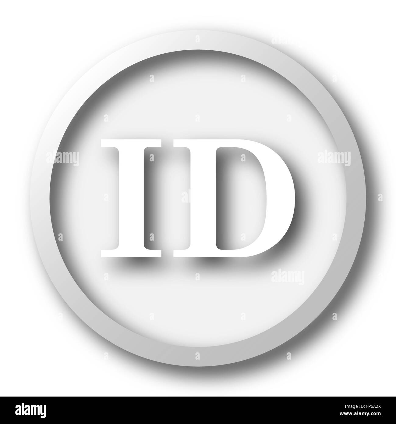 ID icon. Internet button on white background Stock Photo - Alamy