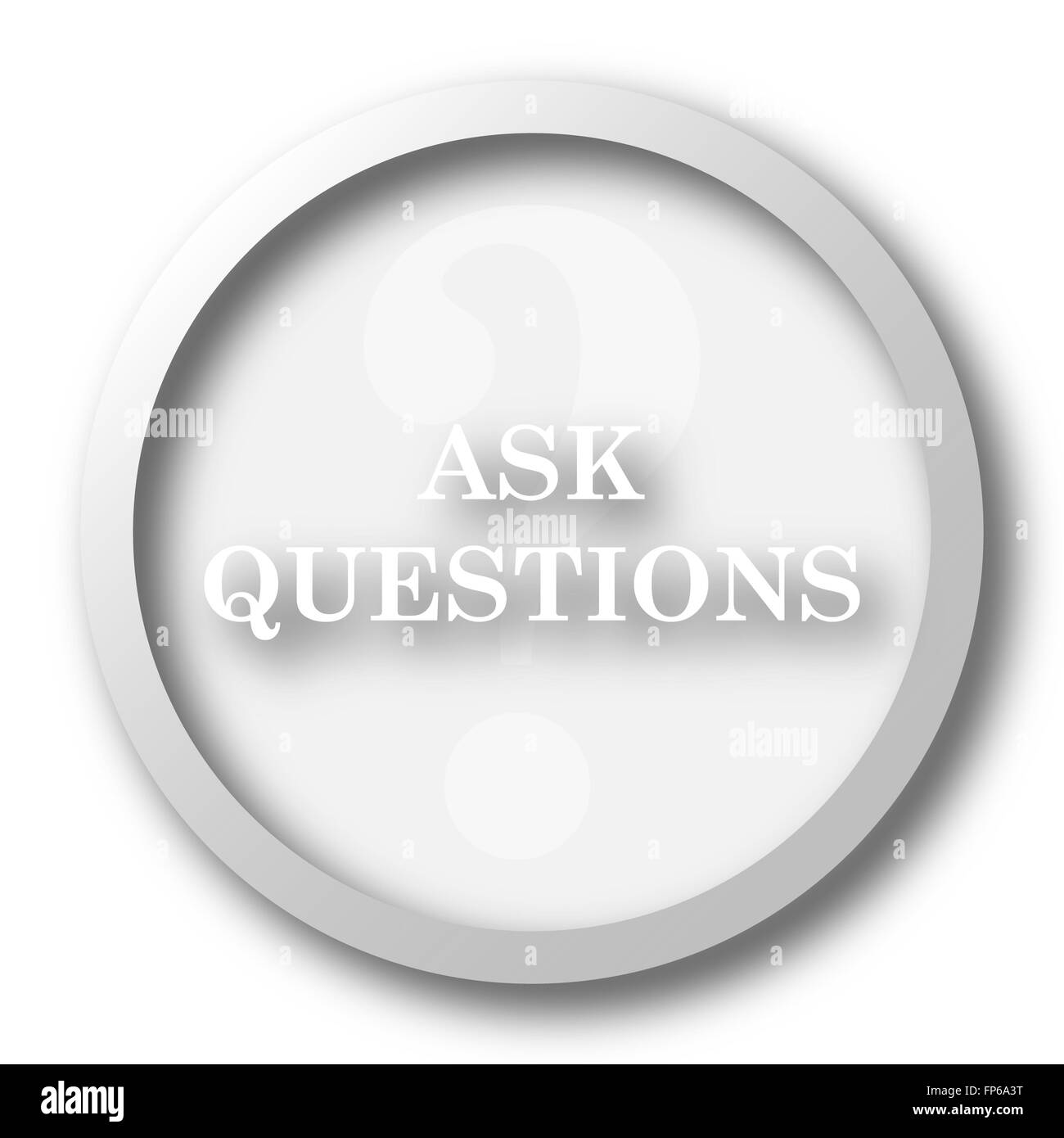 Ask questions icon. Internet button on white background Stock Photo - Alamy