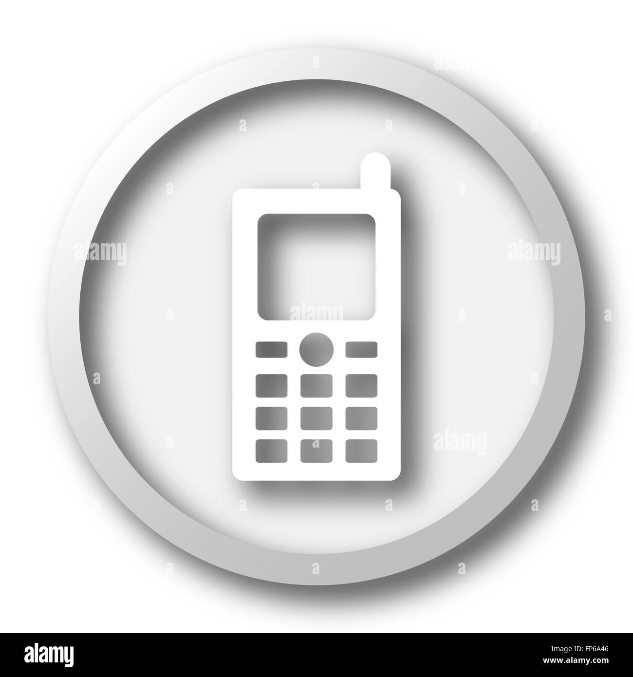 Mobile phone icon. Internet button on white background Stock Photo - Alamy