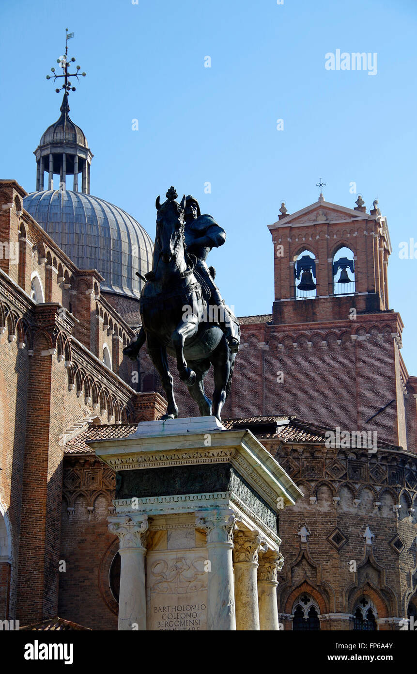 Venice, Equestrian statue of Bartolomeo Colleoni Stock Photo - Alamy
