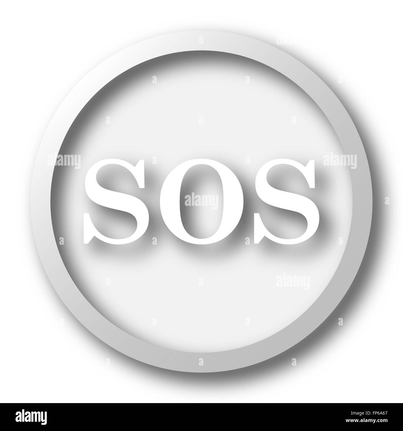 SOS icon. Internet button on white background Stock Photo - Alamy