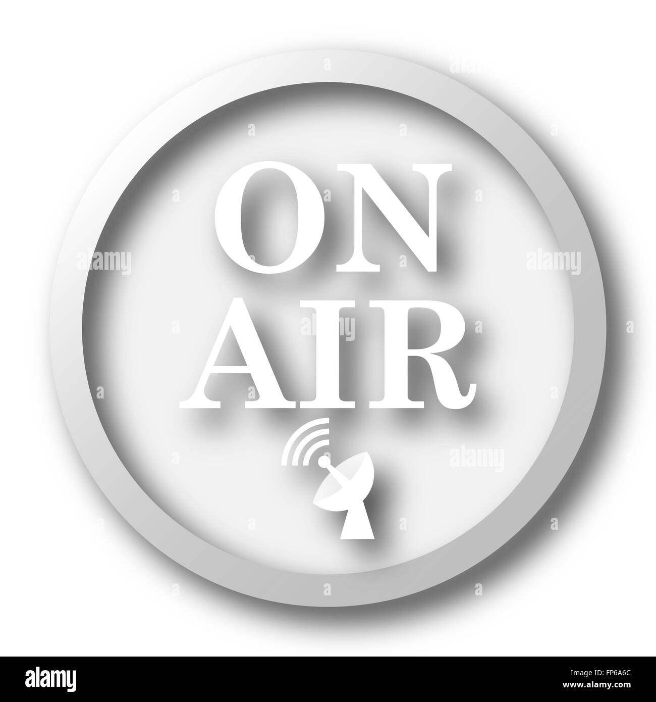 On air icon. Internet button on white background Stock Photo - Alamy