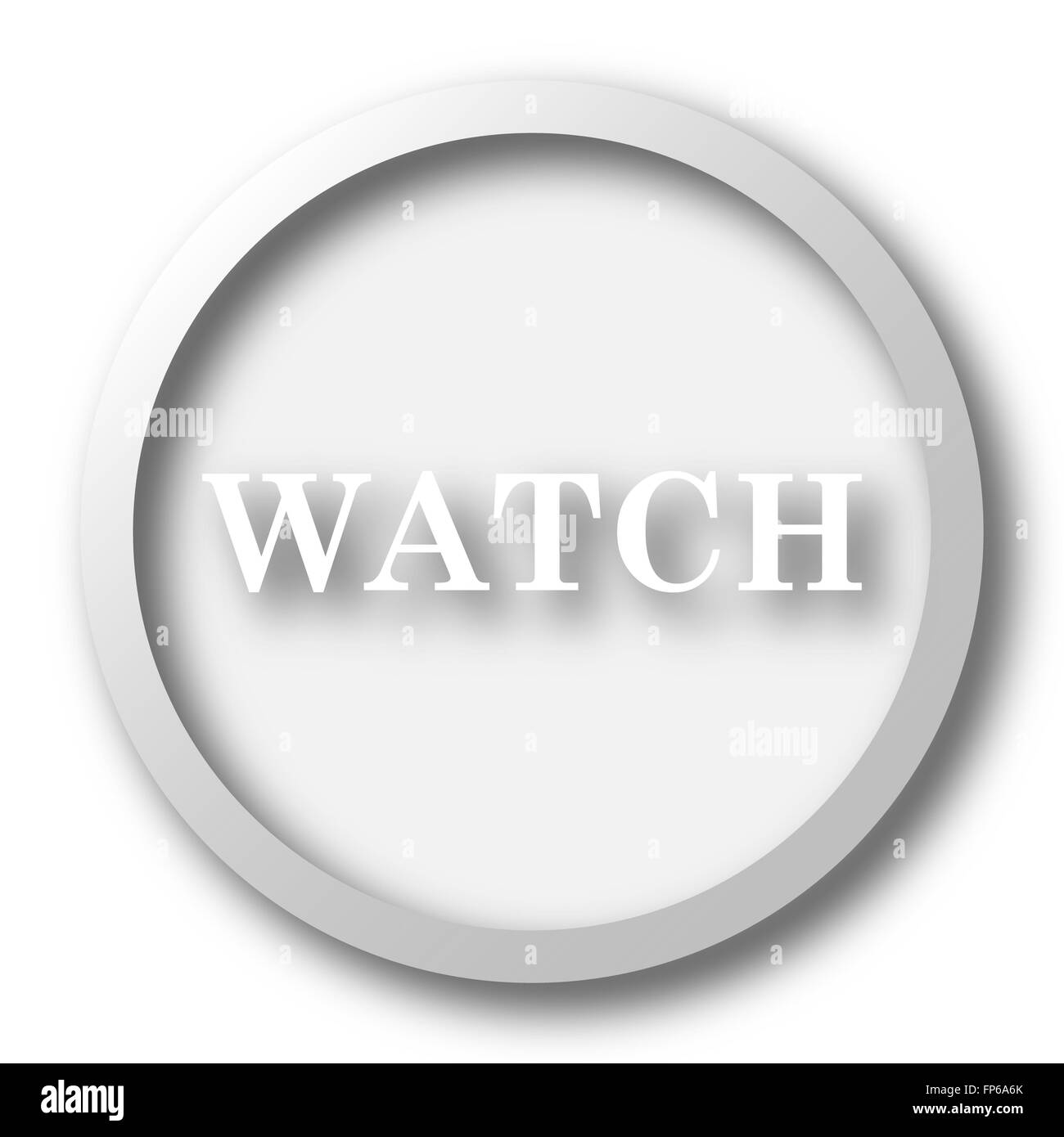 Watch icon. Internet button on white background Stock Photo - Alamy