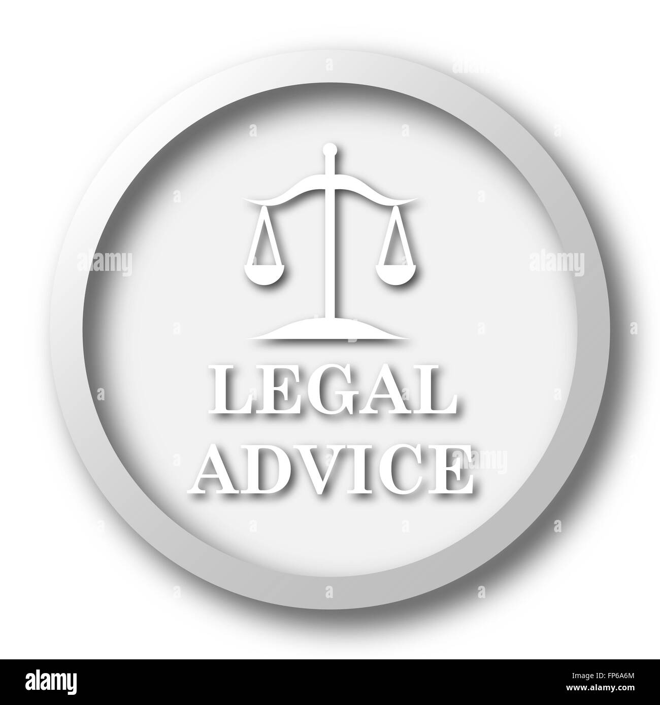 Legal advice icon. Internet button on white background Stock Photo - Alamy