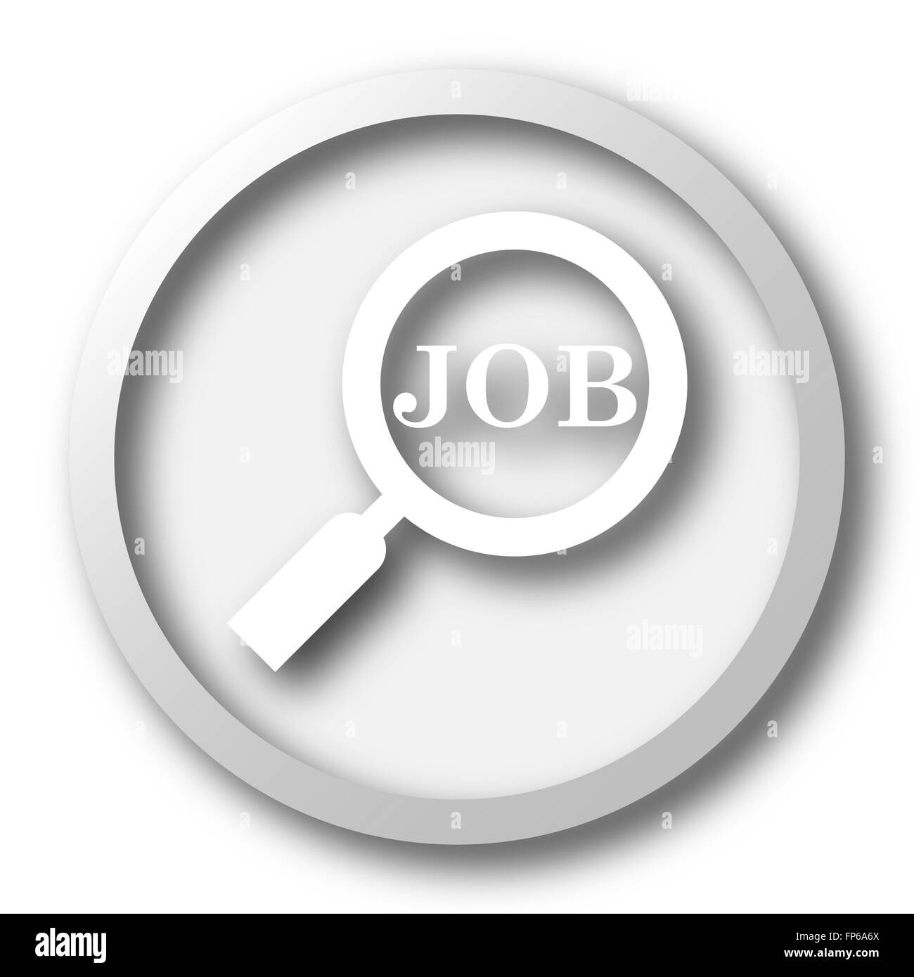 Search for job icon. Internet button on white background Stock Photo ...