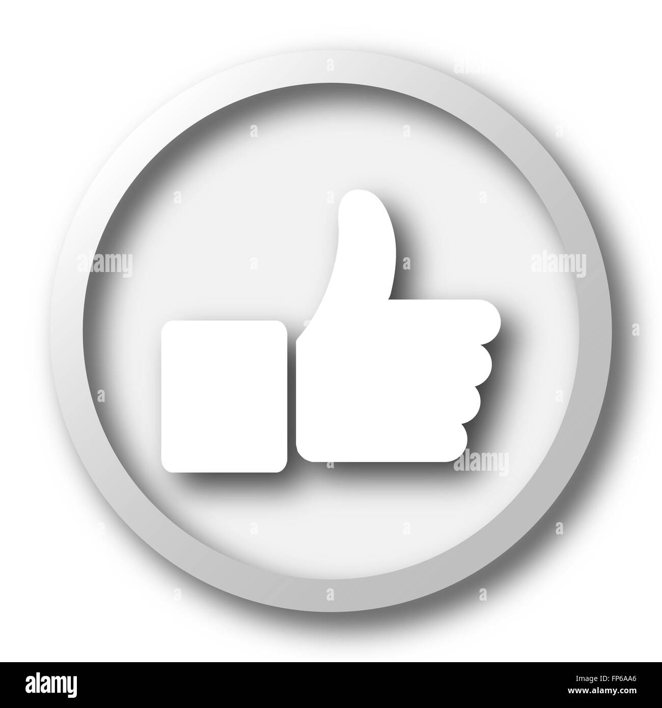Thumb up icon. Internet button on white background Stock Photo - Alamy