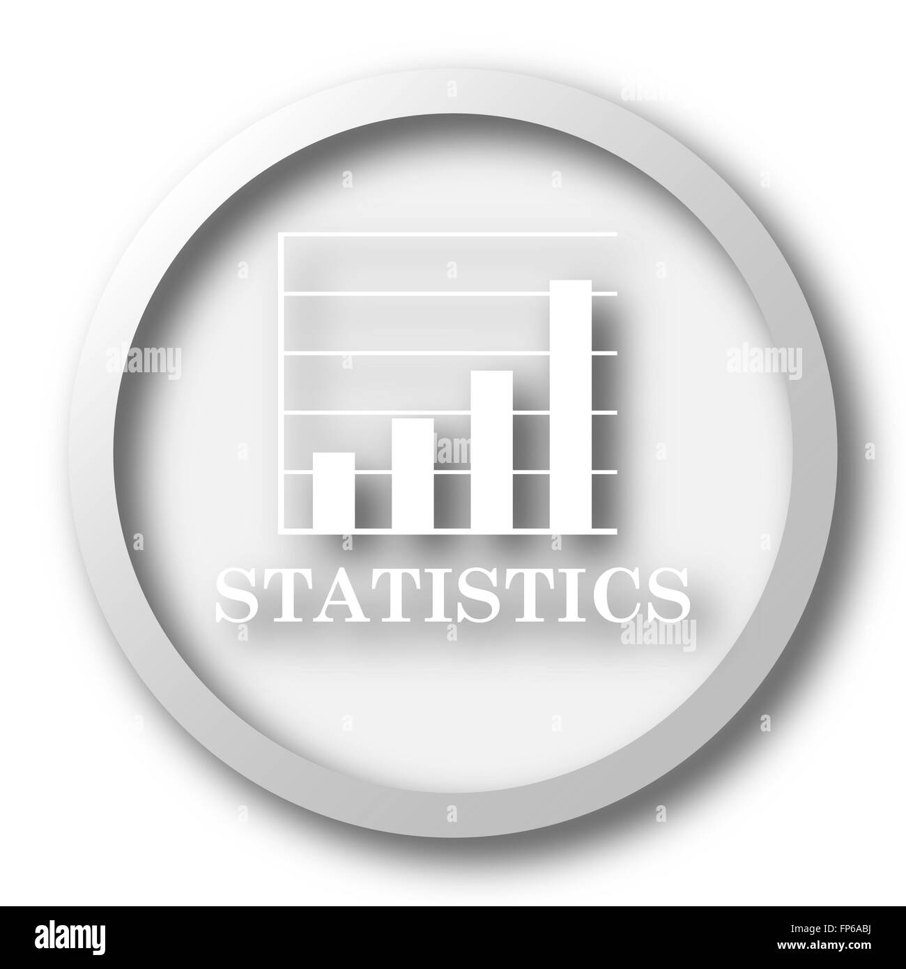 Statistics icon. Internet button on white background Stock Photo - Alamy