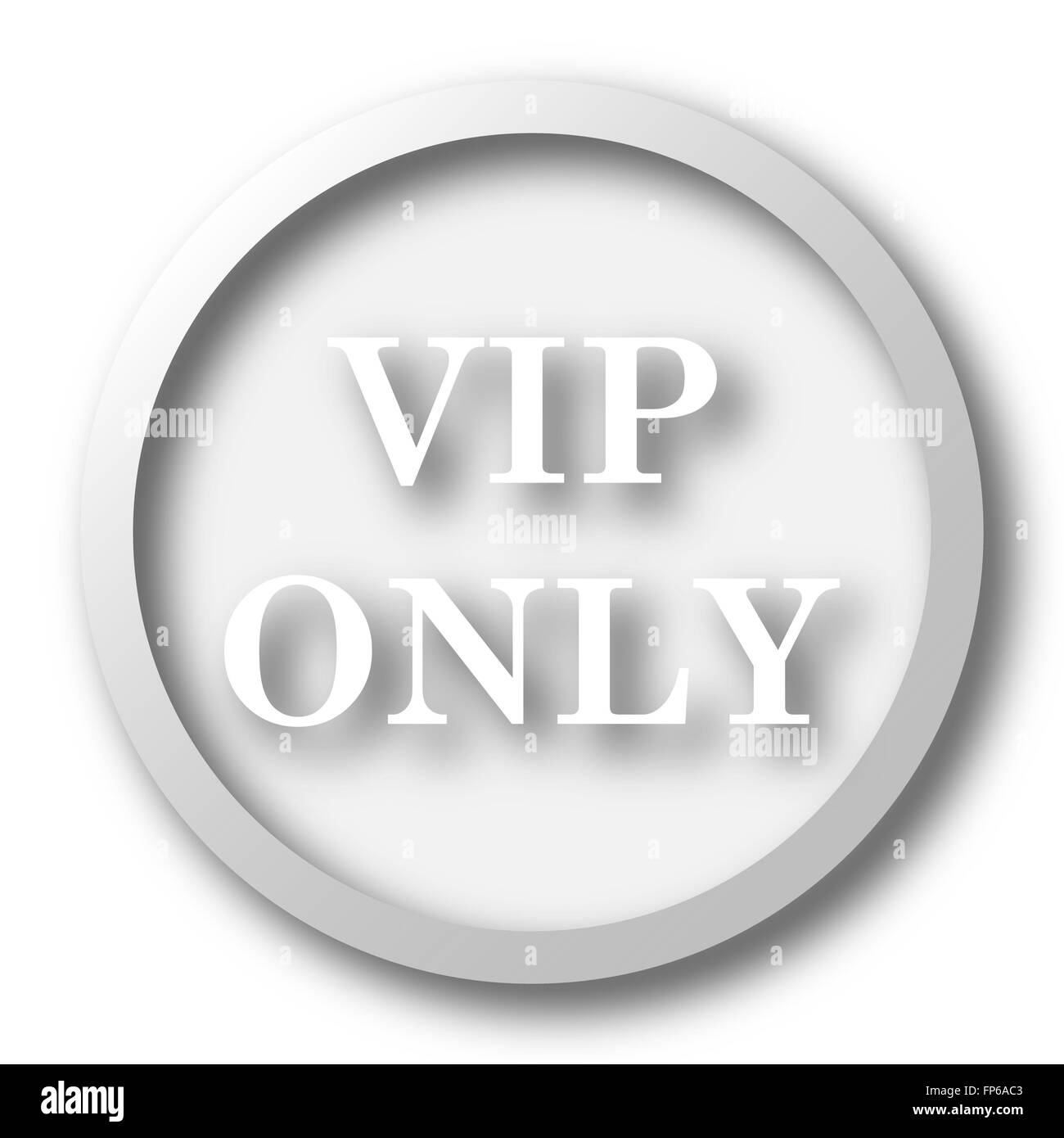 VIP only icon. Internet button on white background Stock Photo - Alamy