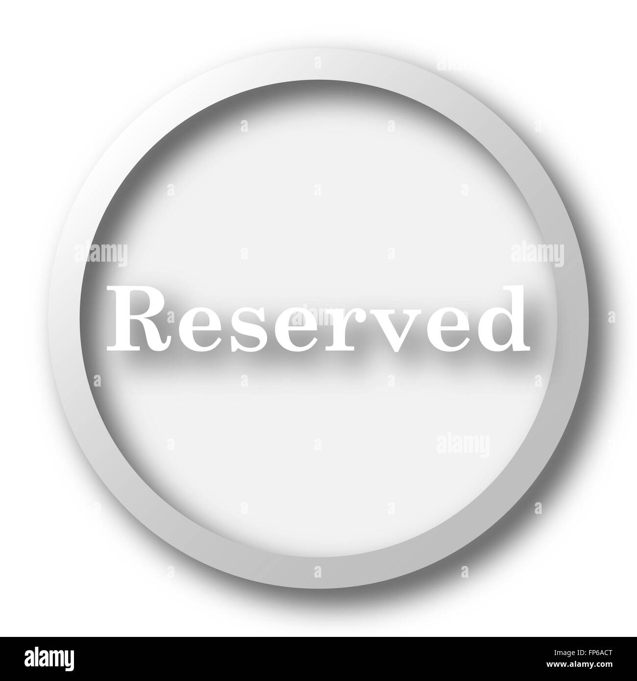 Reserved icon. Internet button on white background Stock Photo - Alamy