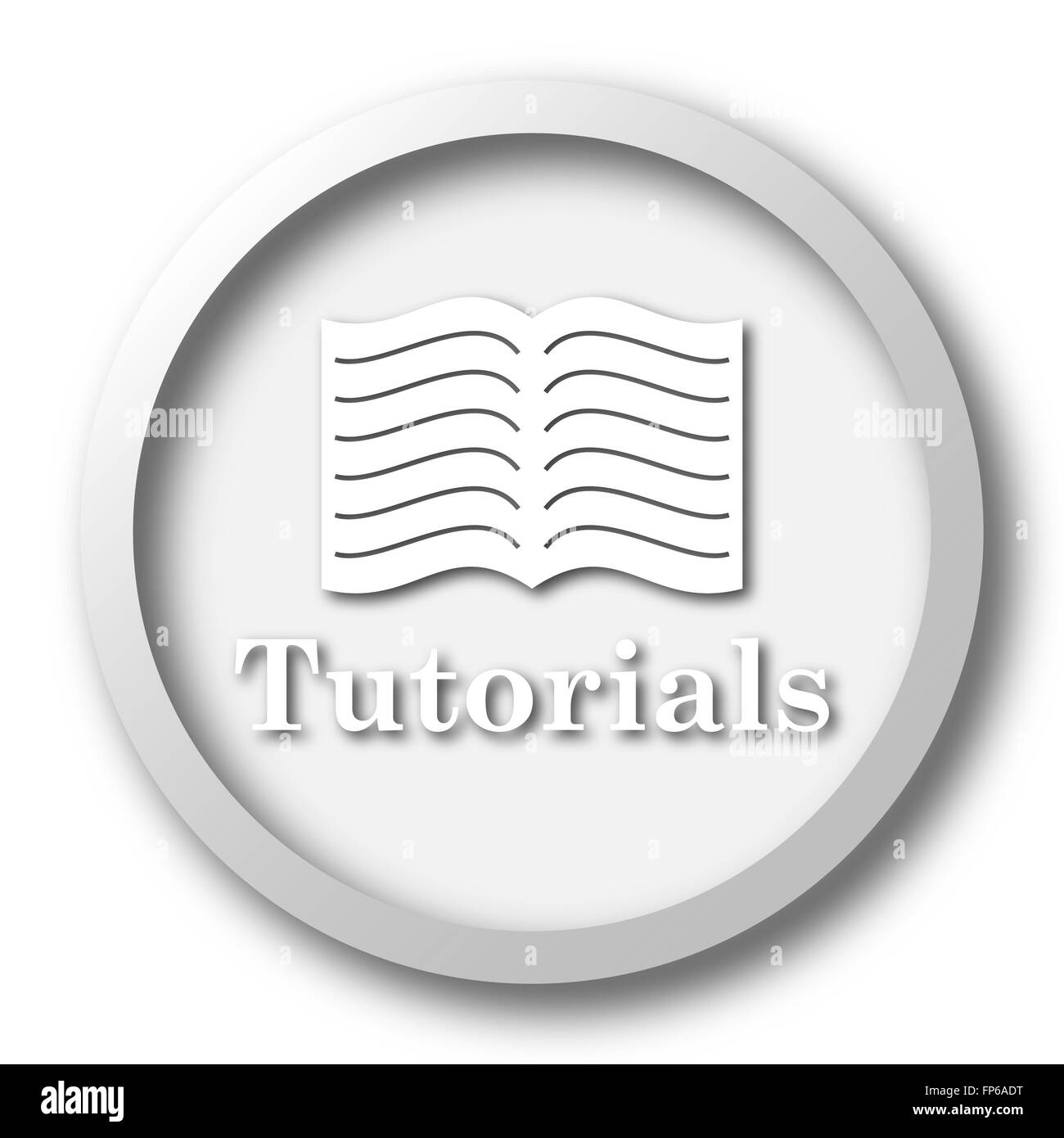 Tutorials icon. Internet button on white background Stock Photo - Alamy