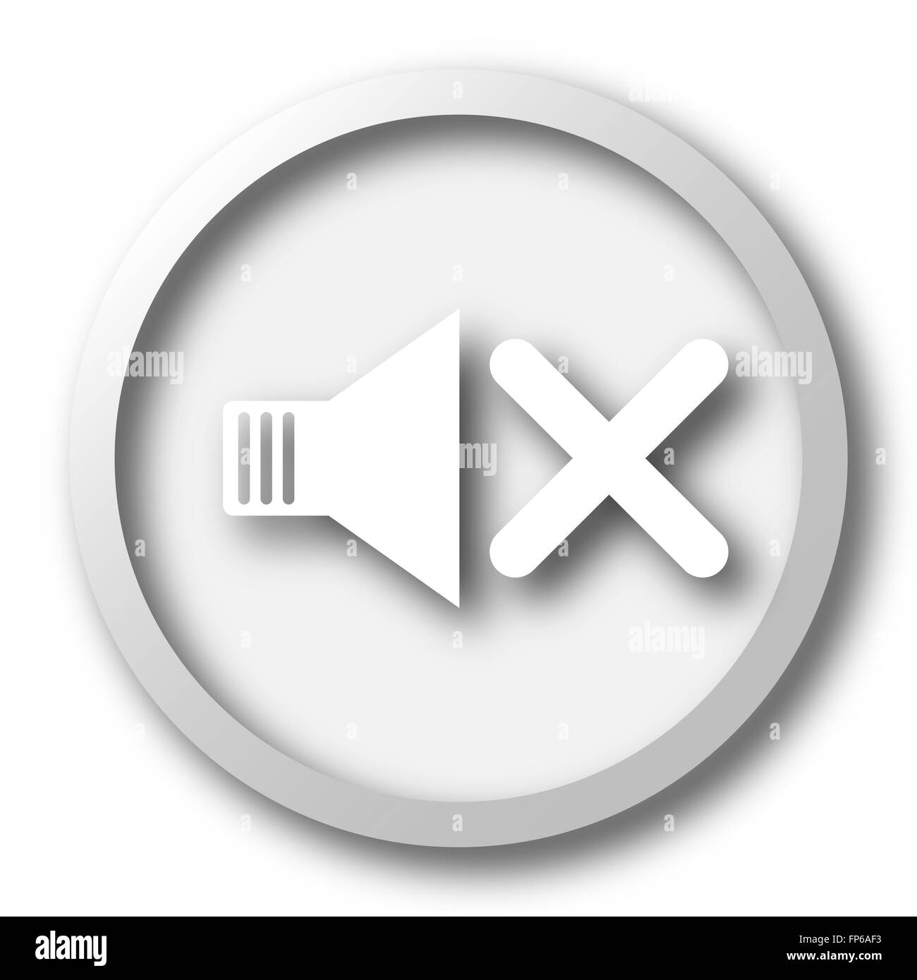 No sound icon. Internet button on white background Stock Photo - Alamy