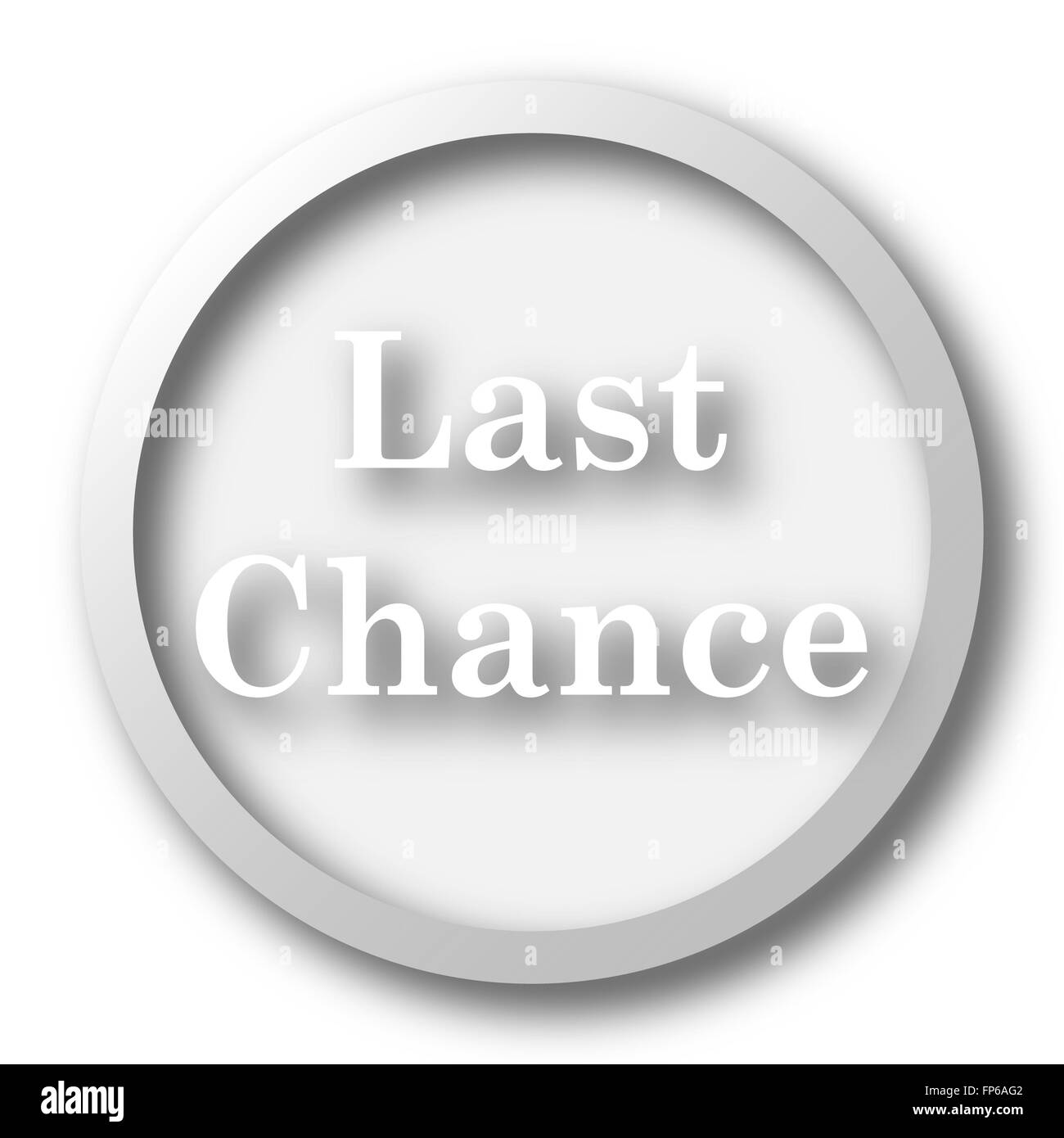 Last chance icon. Internet button on white background Stock Photo - Alamy