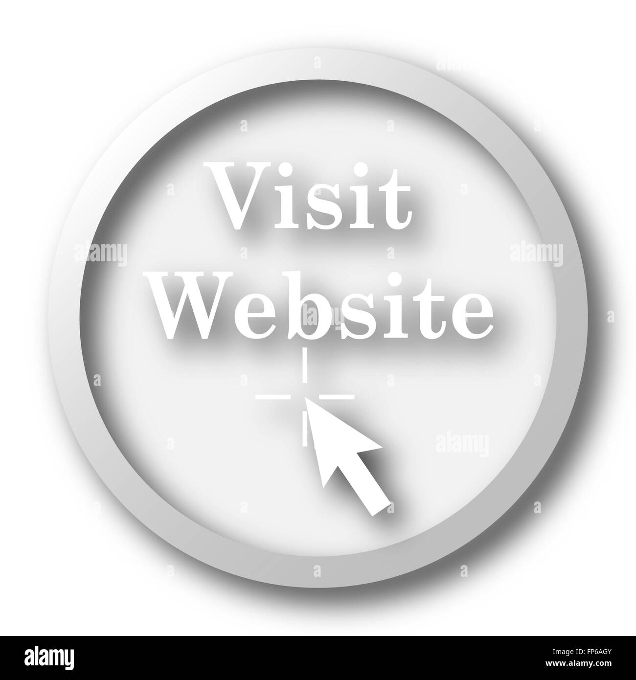Visit website icon. Internet button on white background Stock Photo - Alamy