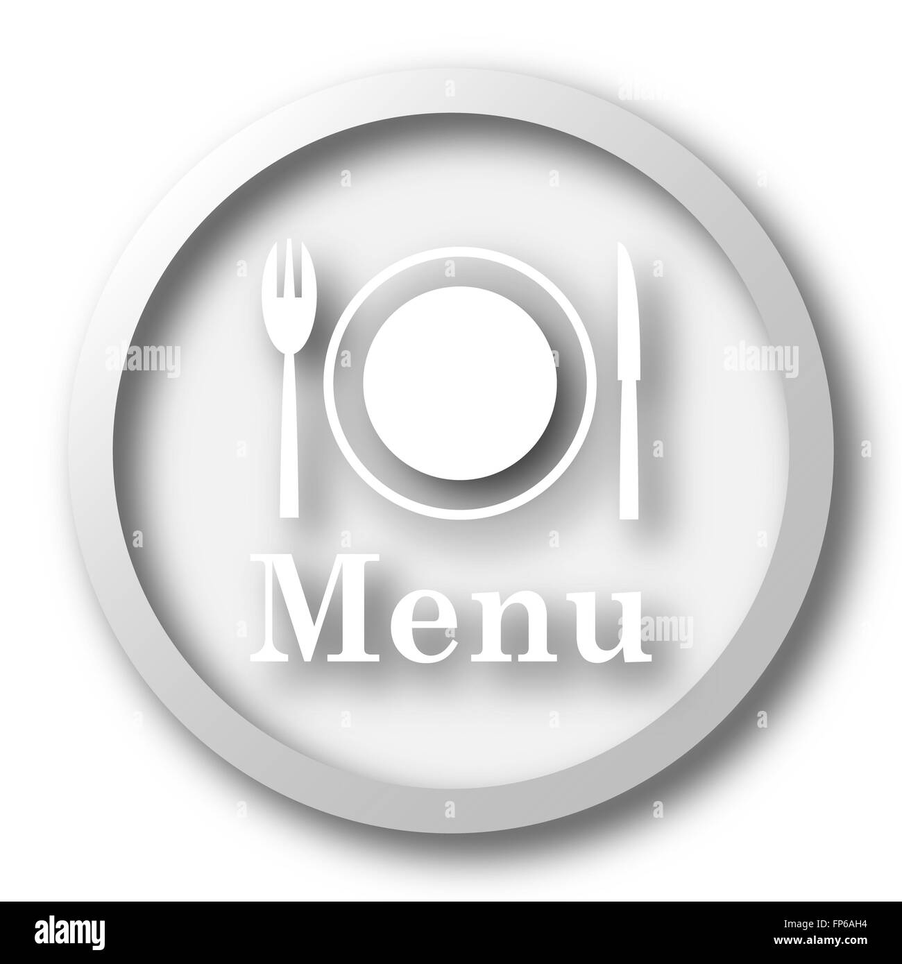 Menu icon. Internet button on white background Stock Photo - Alamy