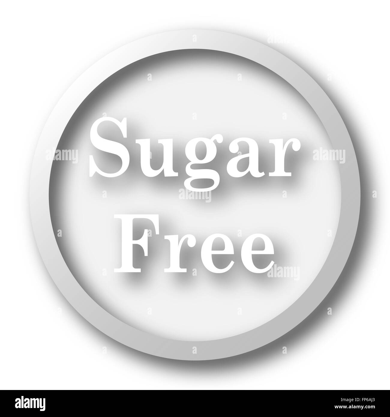 Sugar free icon. Internet button on white background Stock Photo - Alamy
