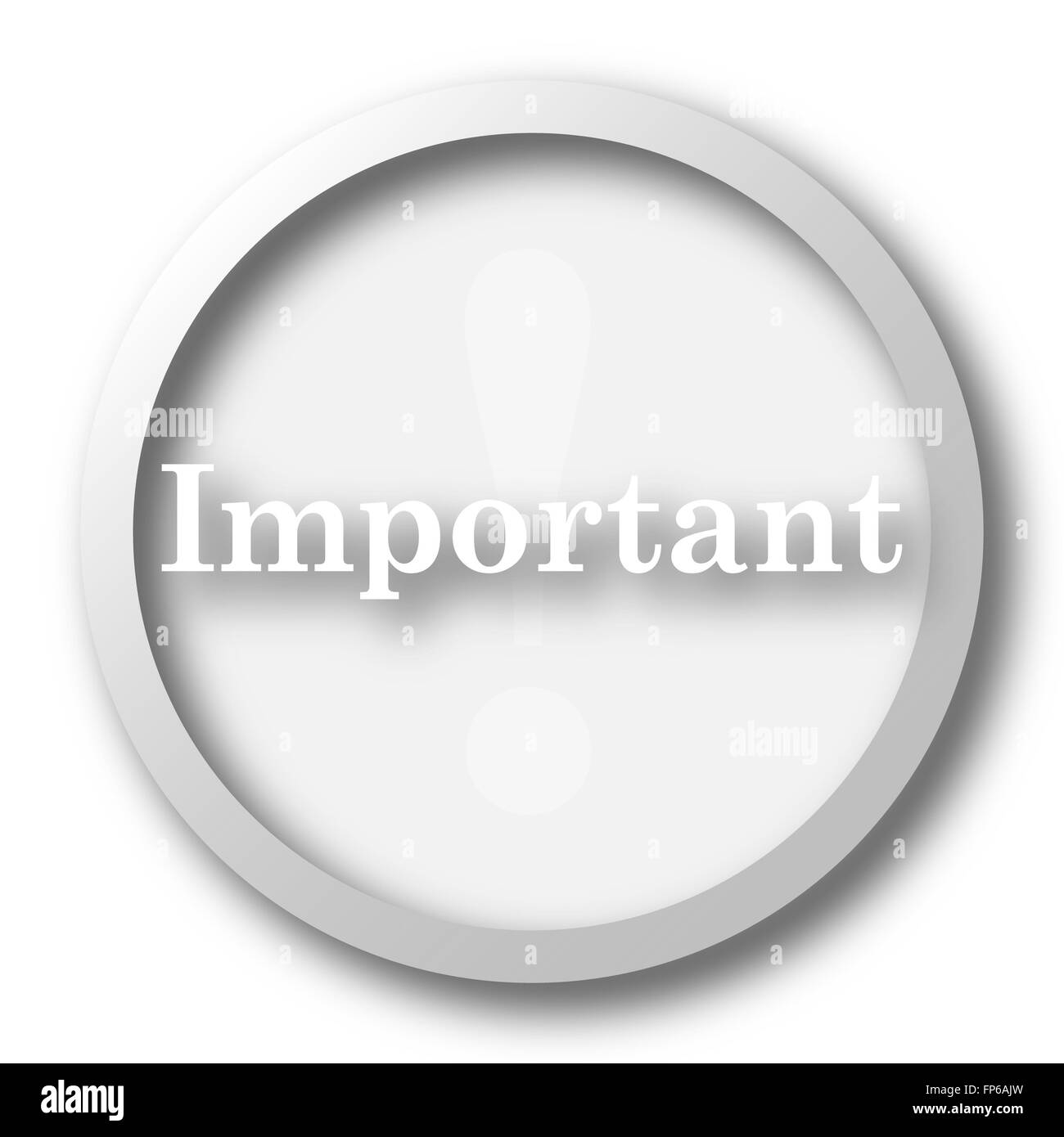Important icon. Internet button on white background Stock Photo - Alamy