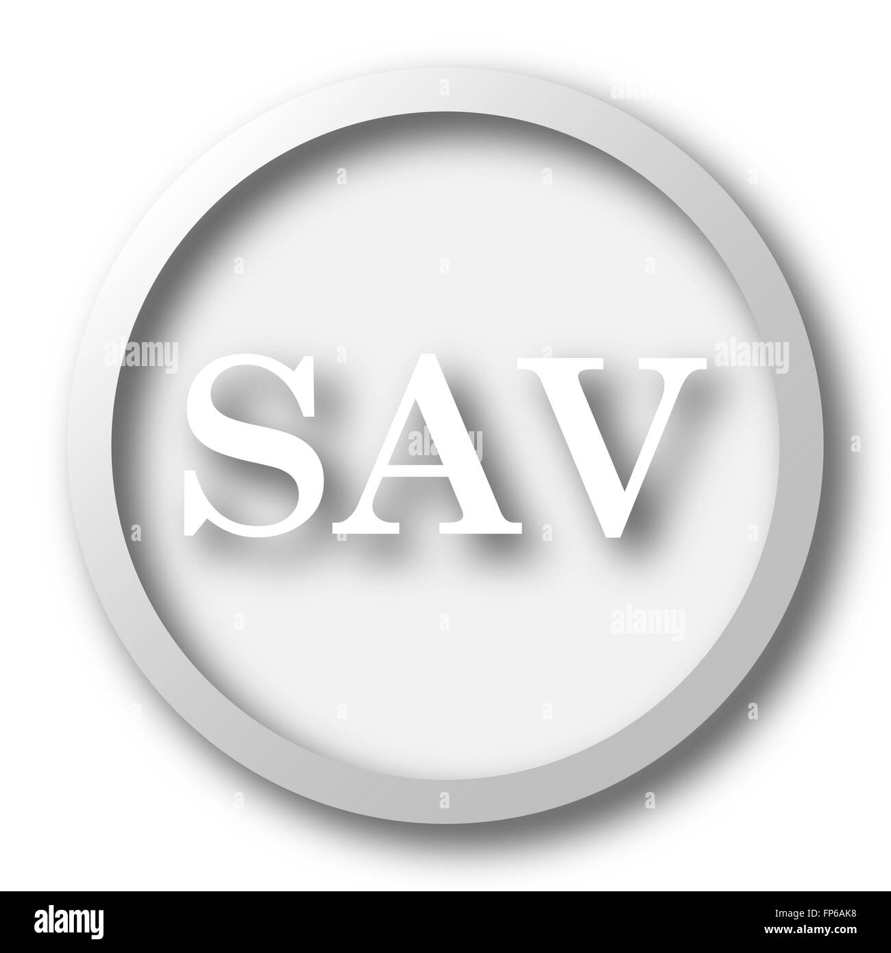 SAV icon. Internet button on white background Stock Photo - Alamy