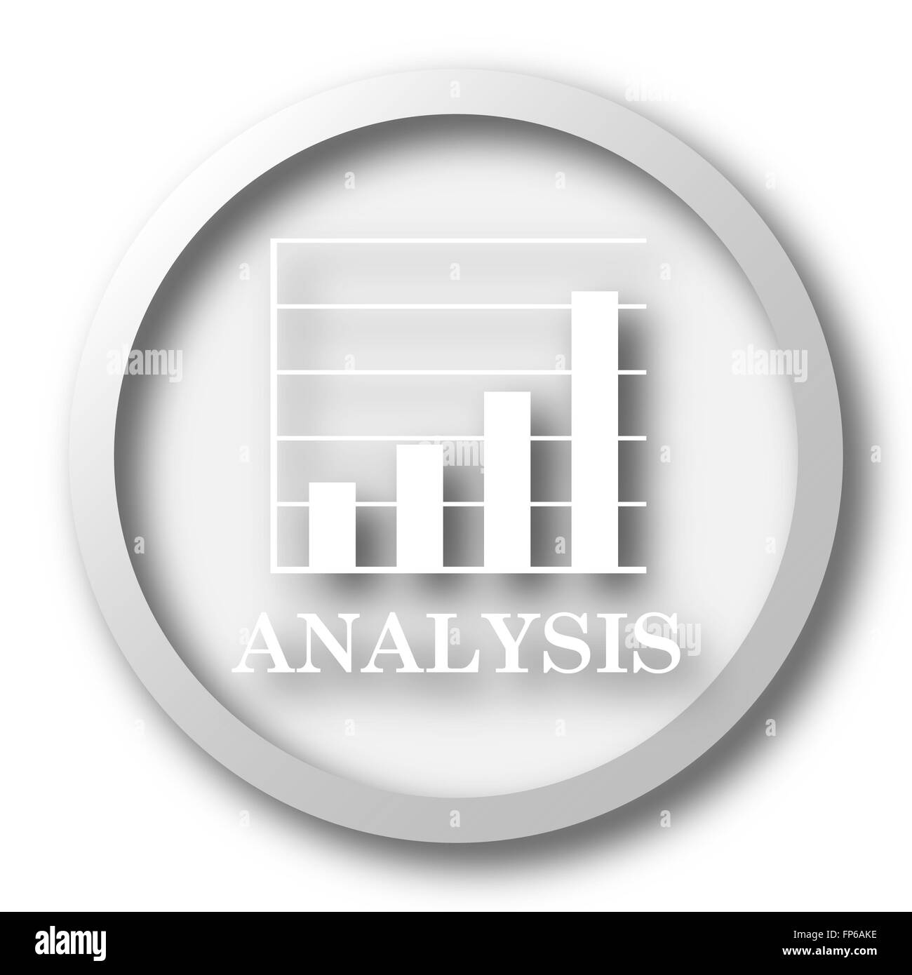 Analysis icon. Internet button on white background Stock Photo - Alamy