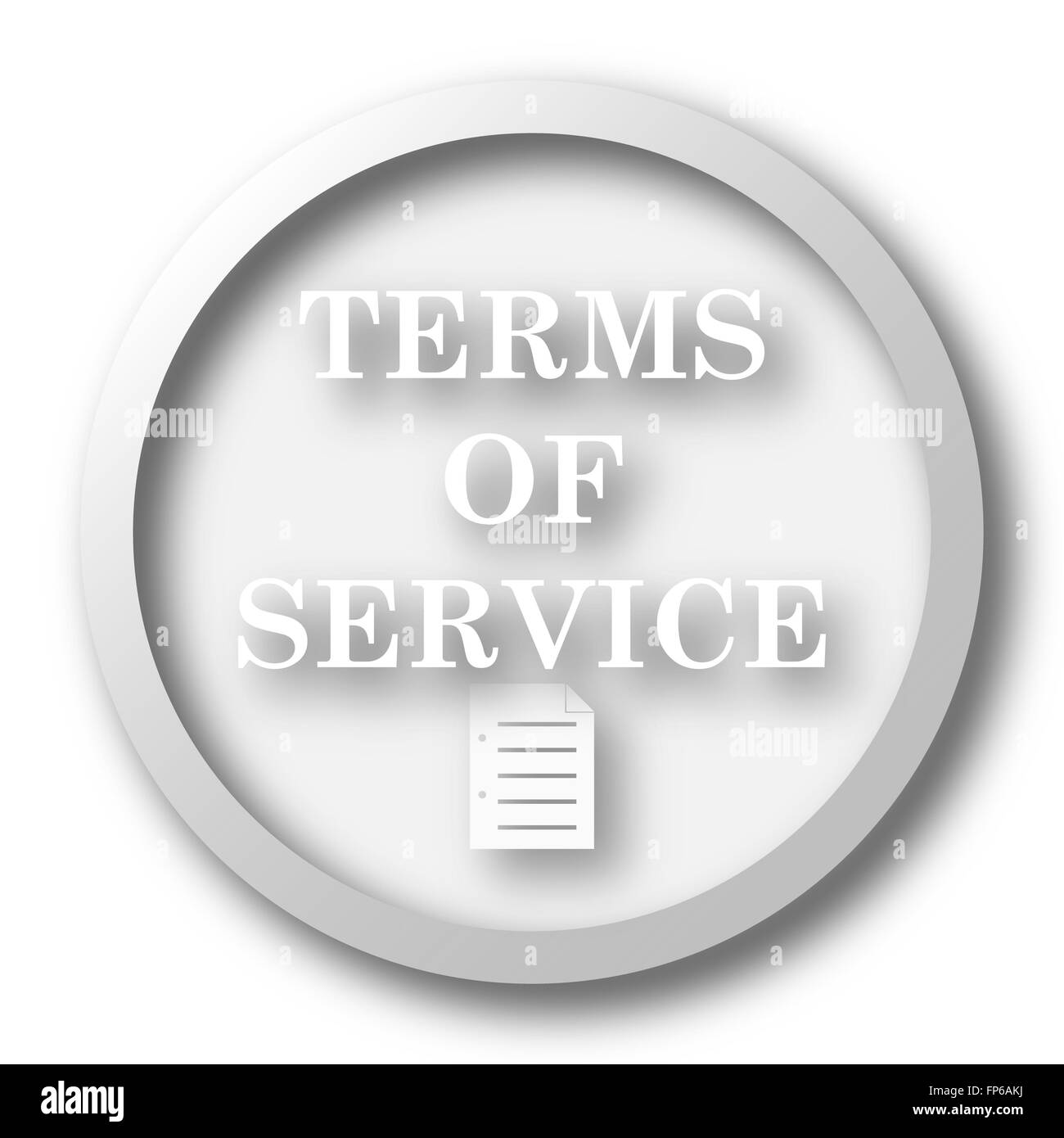 Terms of service icon. Internet button on white background Stock Photo ...